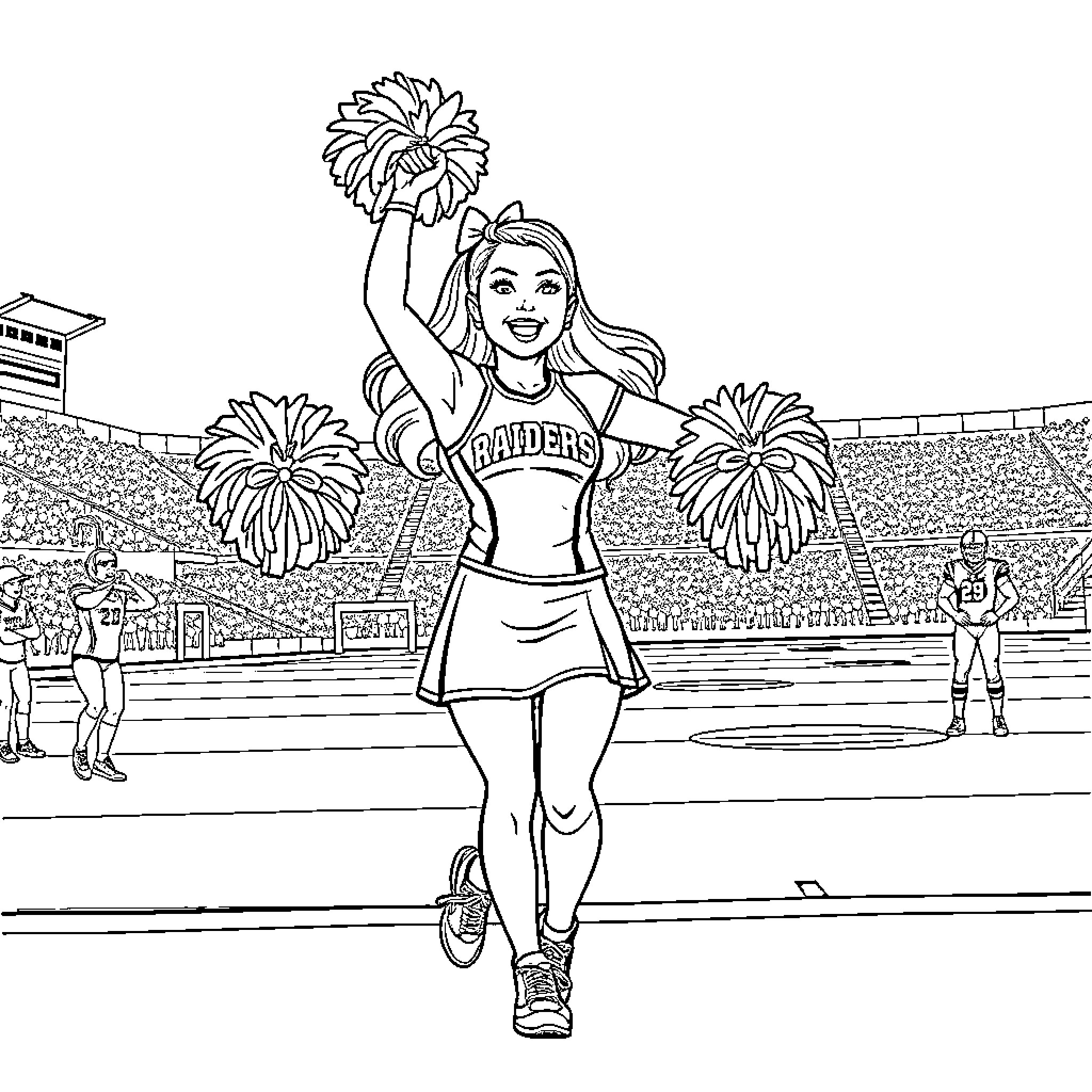 Best Cheerleader Coloring Pages (Free Printable PDF)