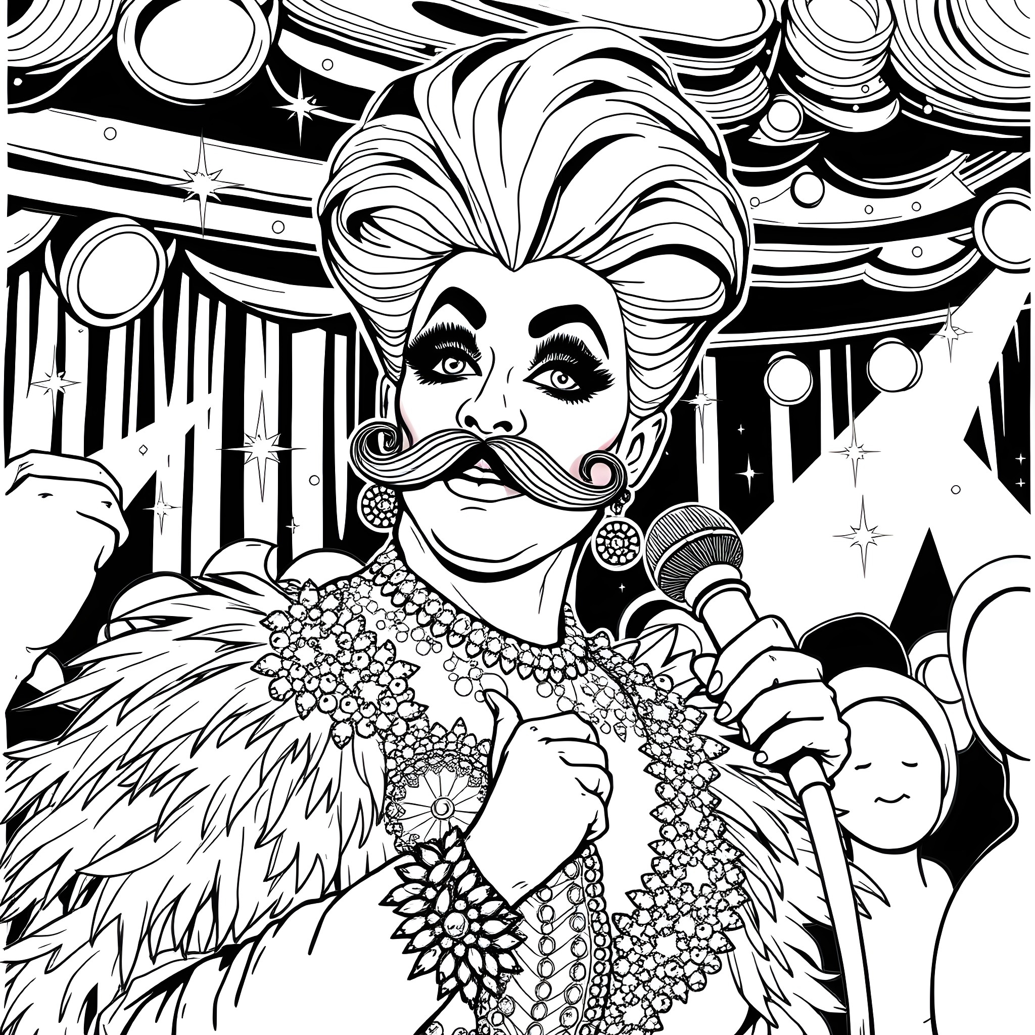 Best Drag Queen Coloring Pages (Free Printable PDF)