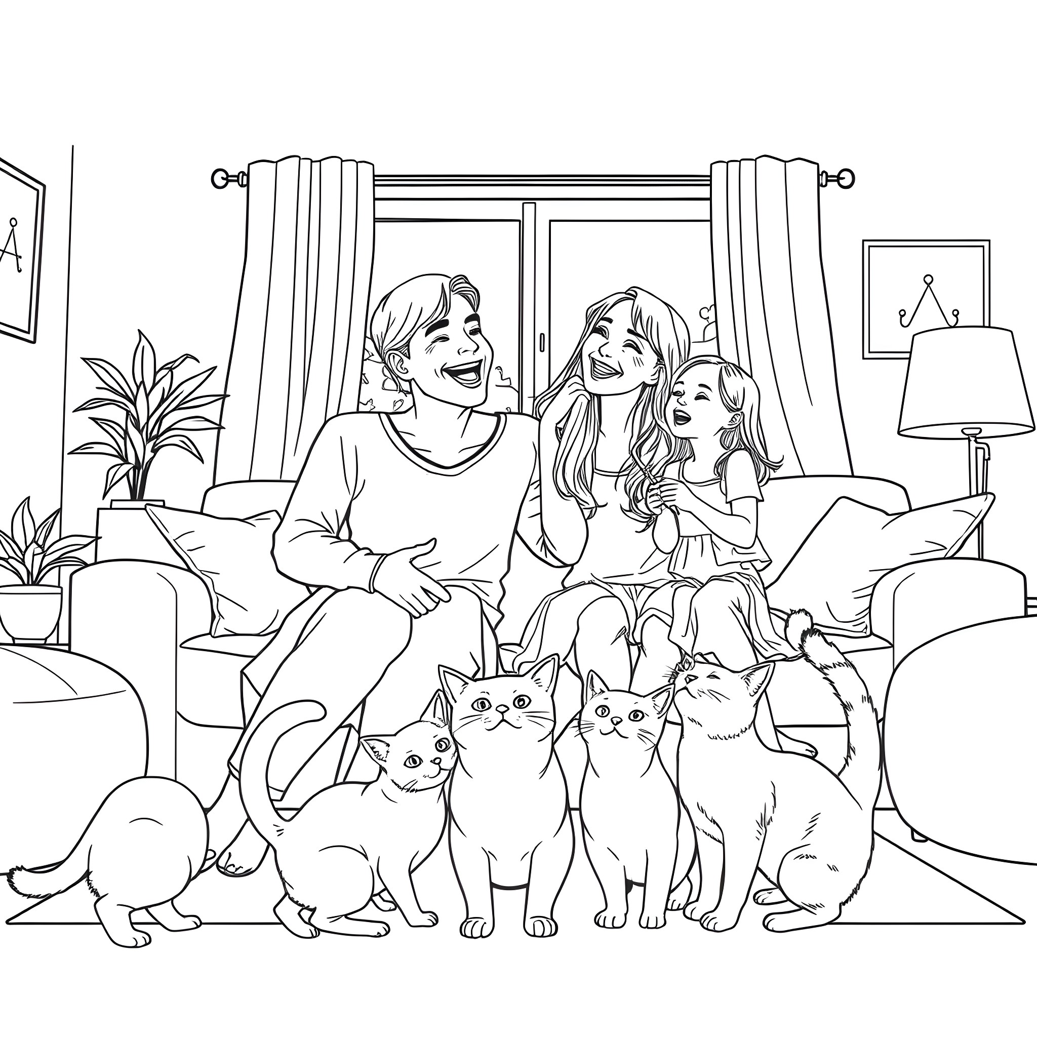 264 Best Family Coloring Pages (Free Printable PDFs)