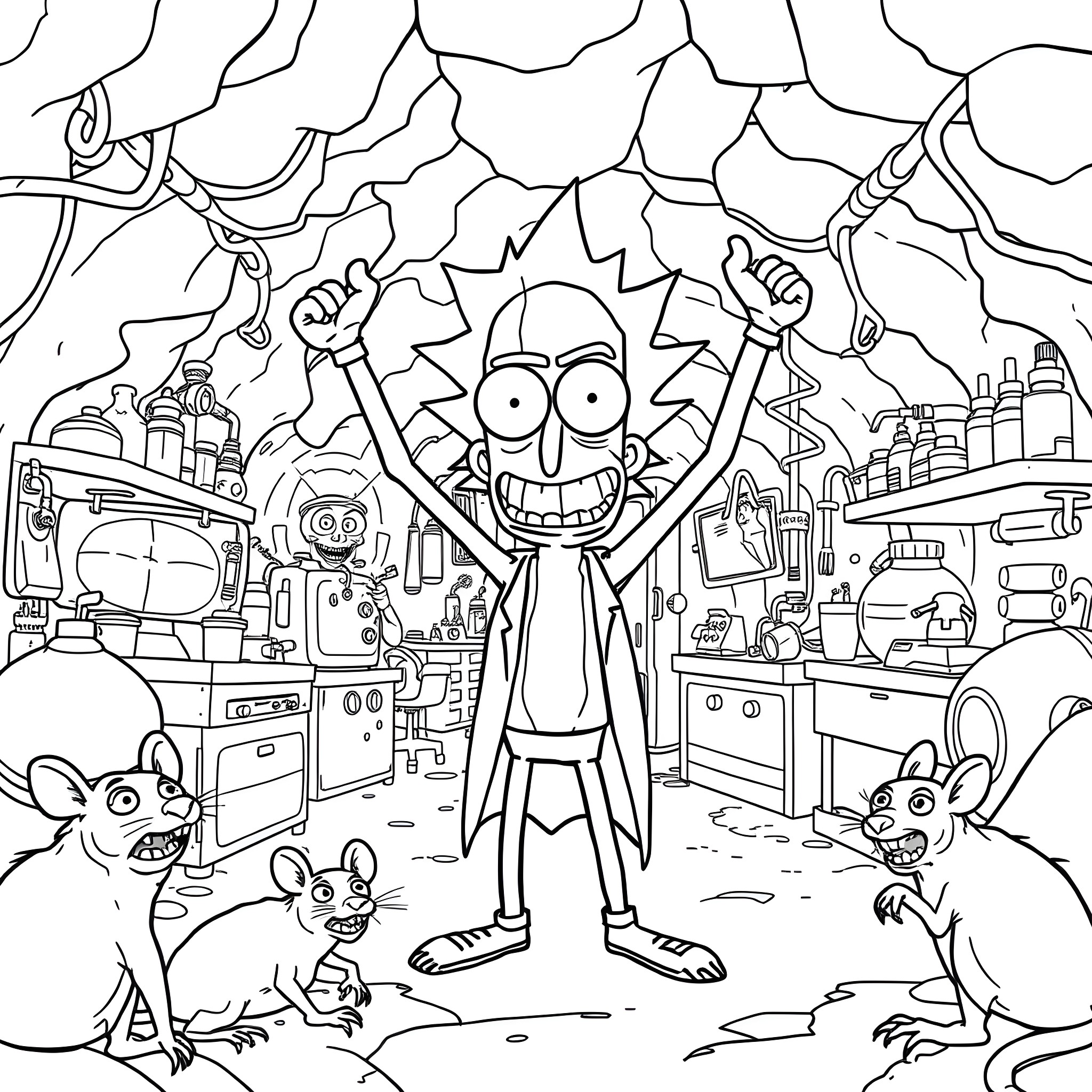 Best Pickle Rick Coloring Pages (Free Printable PDF)