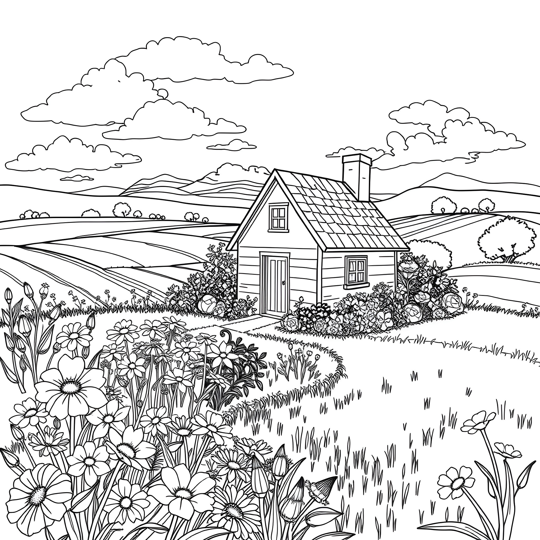 Best Cottage Coloring Pages (Free Printable PDF)