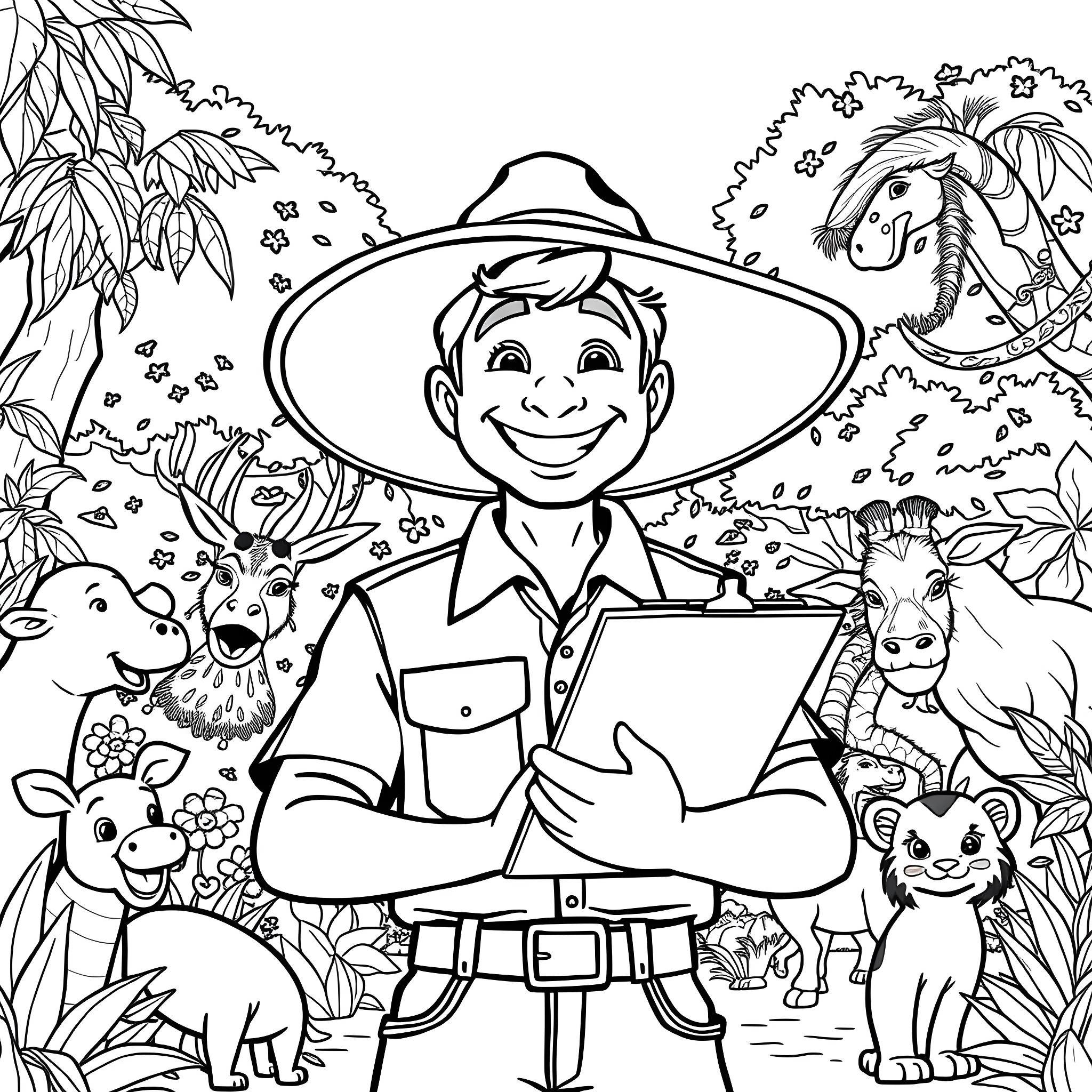 30 Best Zookeeper Coloring Pages (Free Printable PDFs)