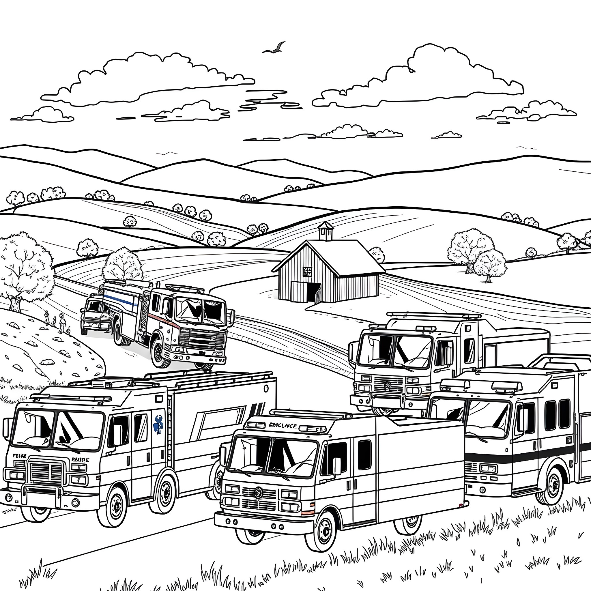 Best Emergency Vehicle Coloring Pages (Free Printable PDF)