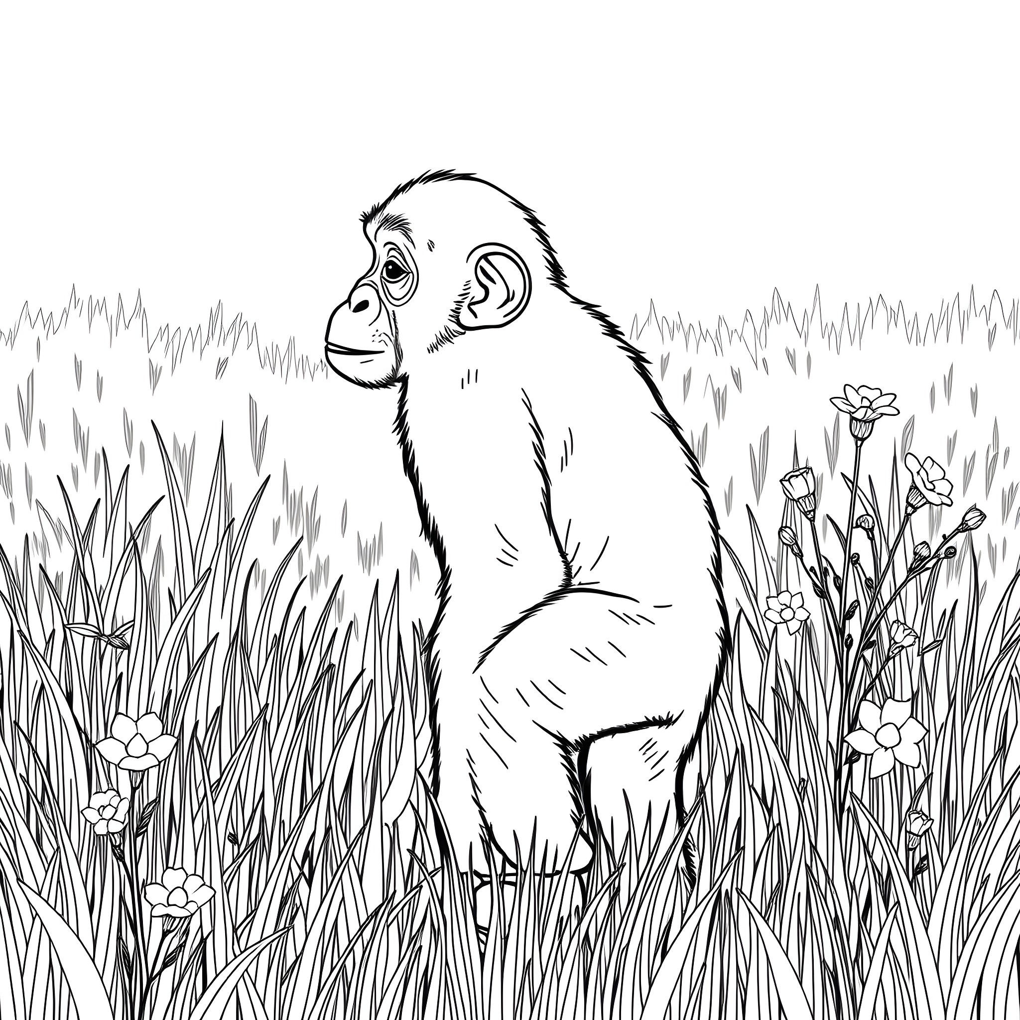 26 Best Chimpanzee Coloring Pages (Free Printable PDFs)