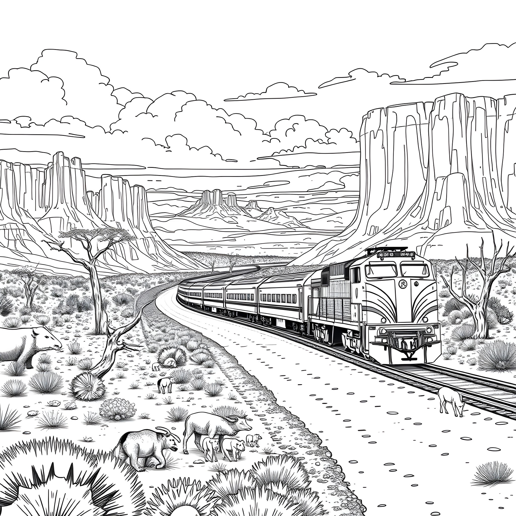 29 Best Train Coloring Pages (Free Printable PDFs)