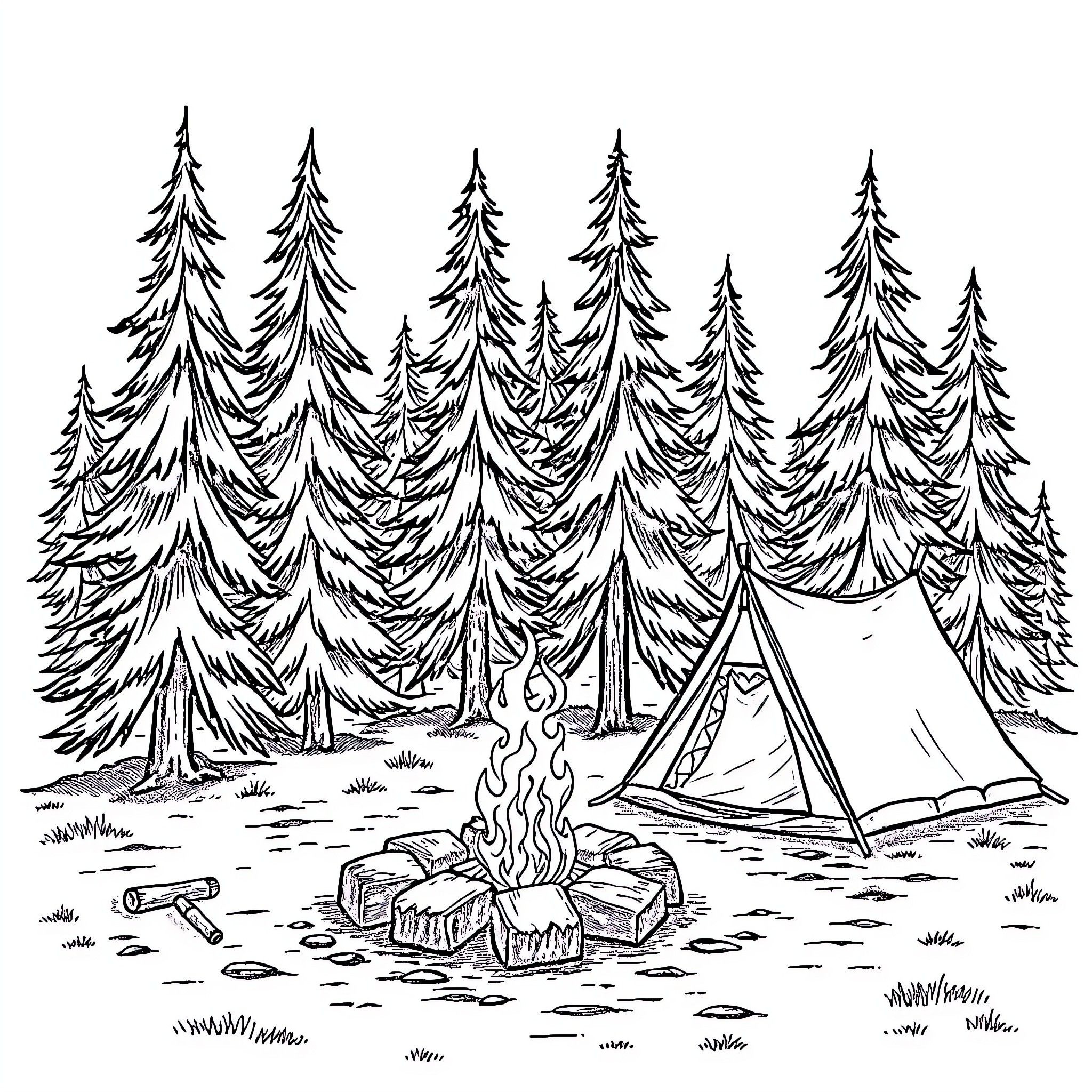 3 Best Campsite Coloring Pages (Free Printable PDFs)