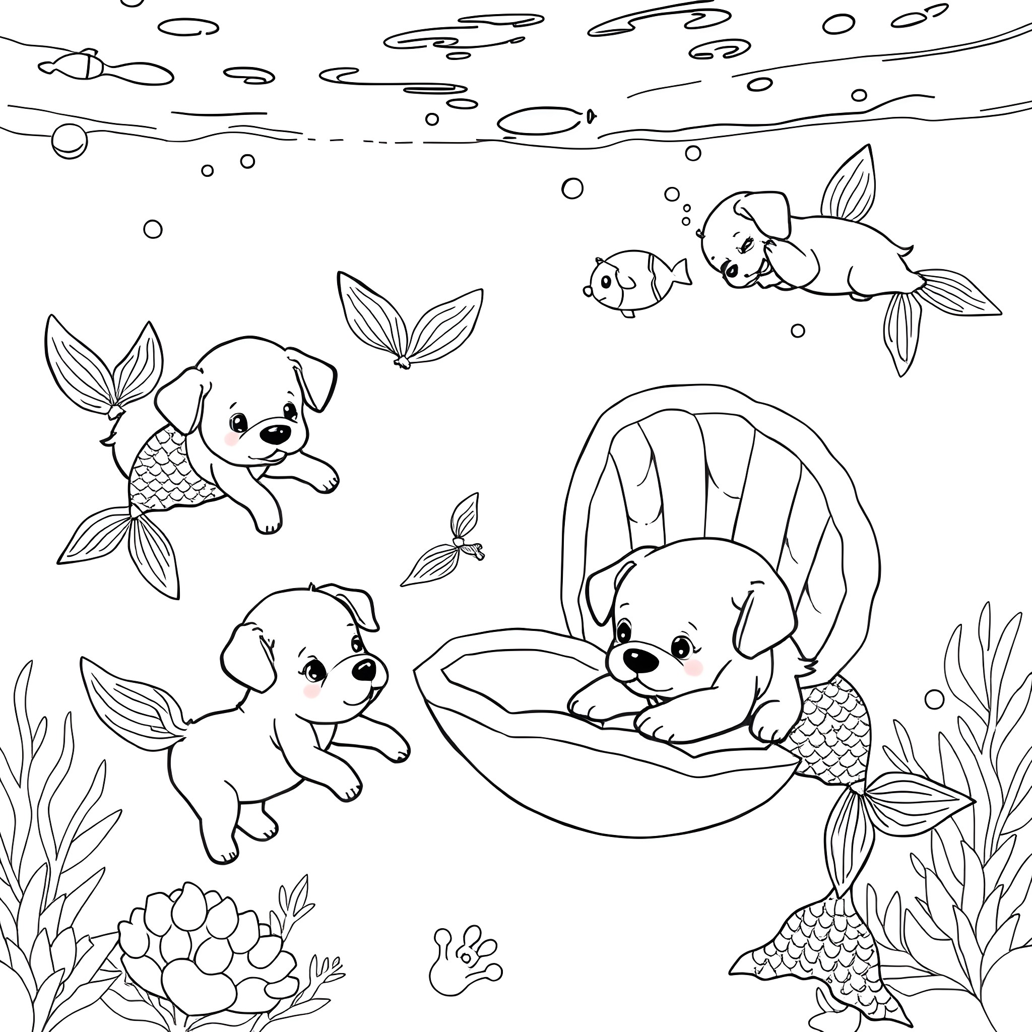 3 Best Mermaid Puppy Coloring Pages (Free Printable PDFs)
