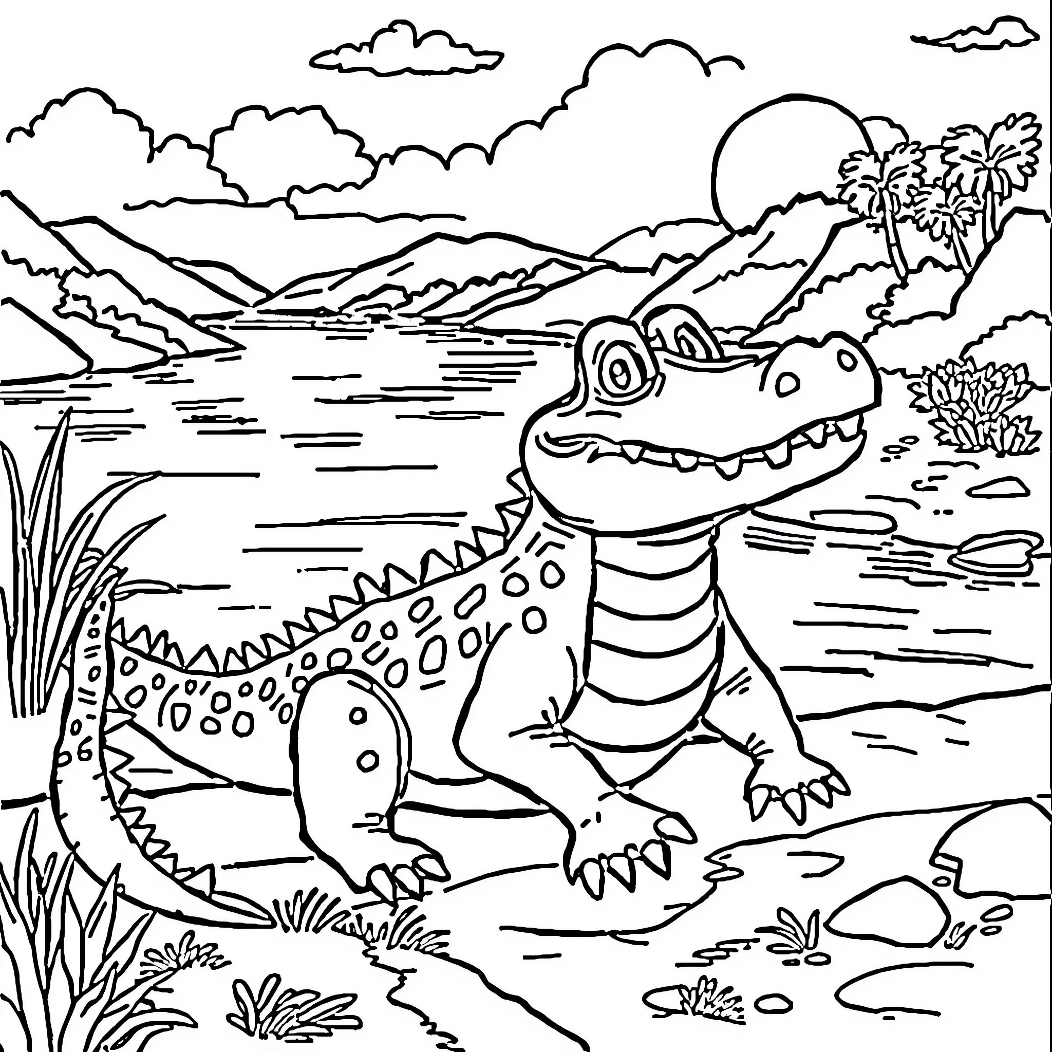 92 Best Crocodile Coloring Pages (Free Printable PDFs)