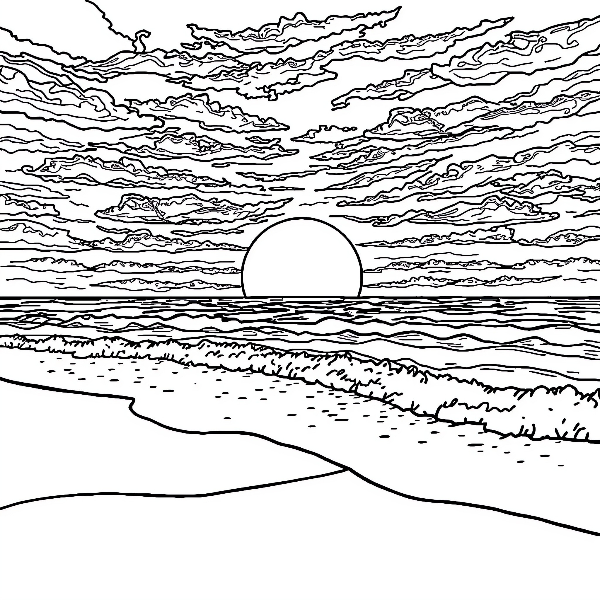 118 Best Sunset Coloring Pages (Free Printable PDFs)