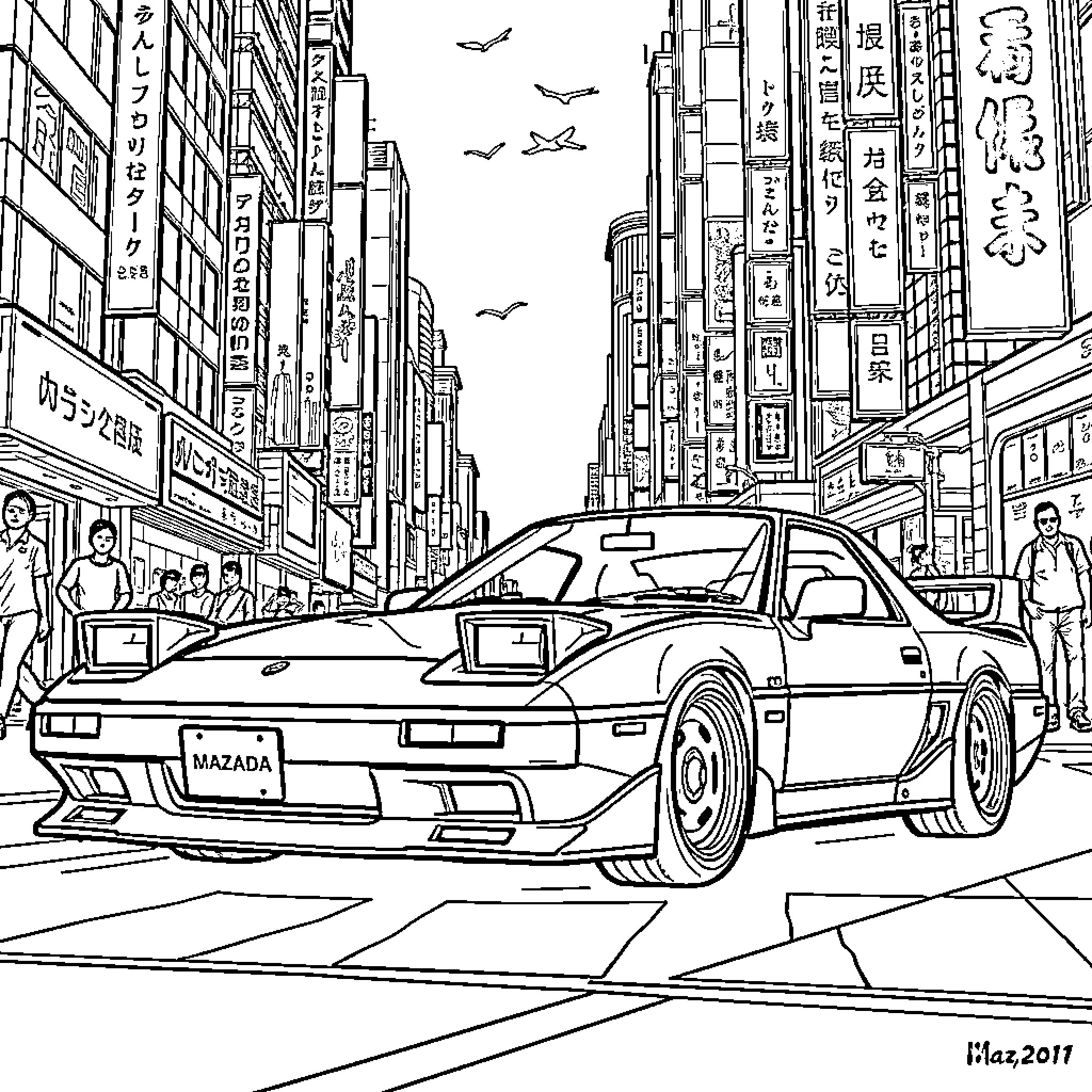 Best Mazda Rx7 Coloring Pages (Free Printable PDF)