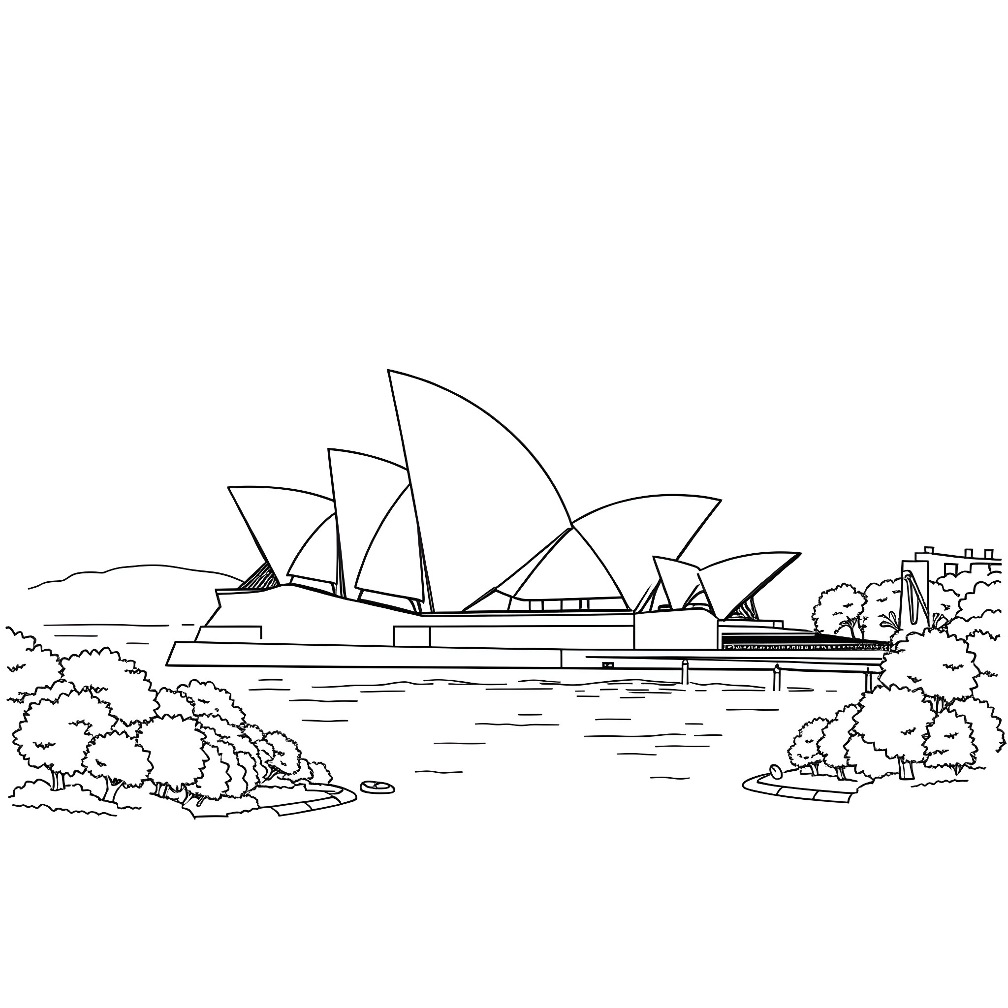 Best Sydney Opera House Coloring Pages (Free Printable PDF)