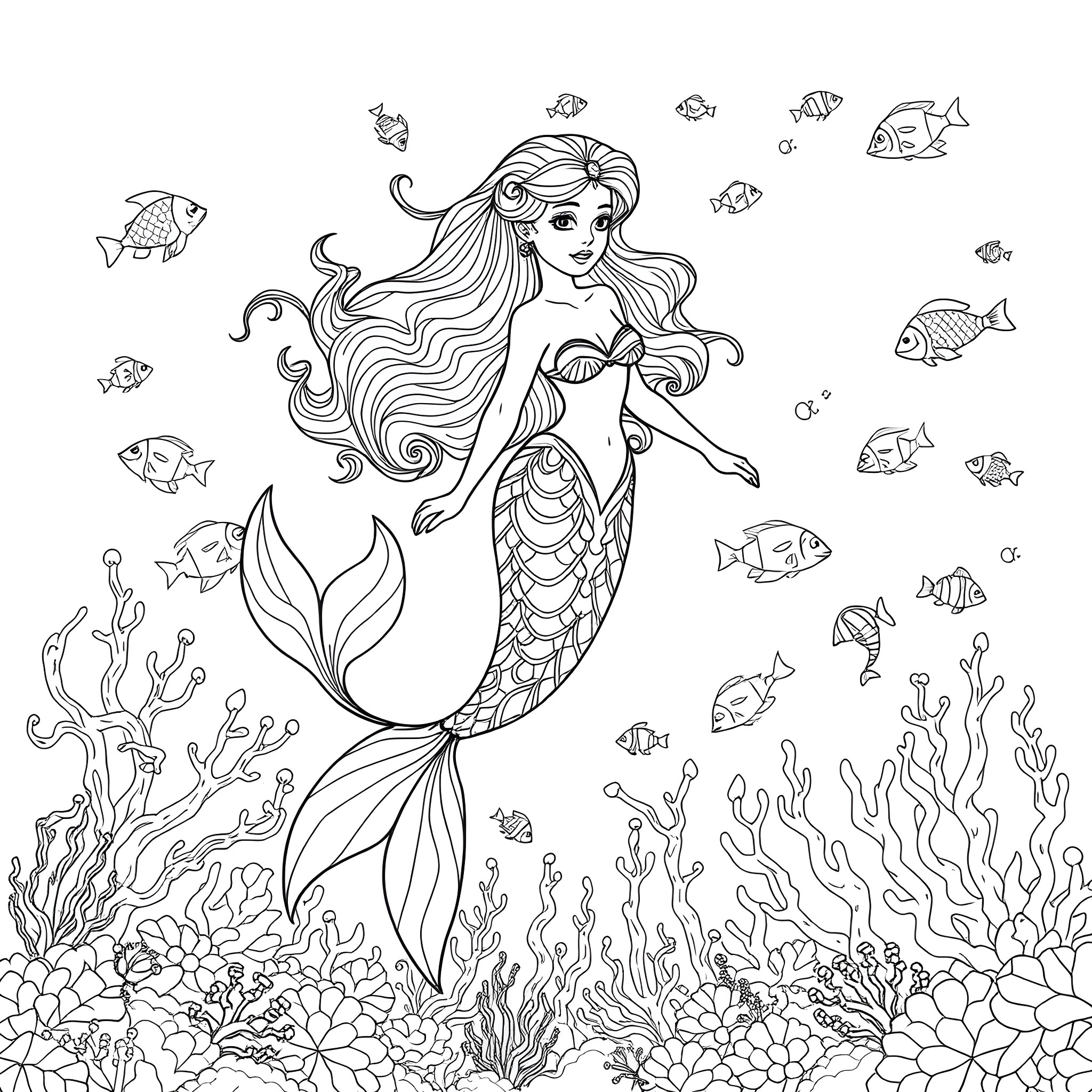 198 Best Mermaid Coloring Pages (Free Printable PDFs)