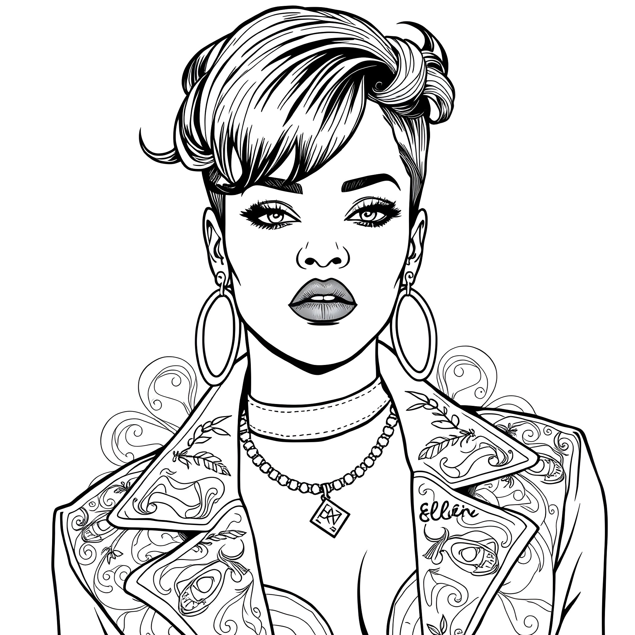 Best Rihanna Coloring Pages (Free Printable PDF)