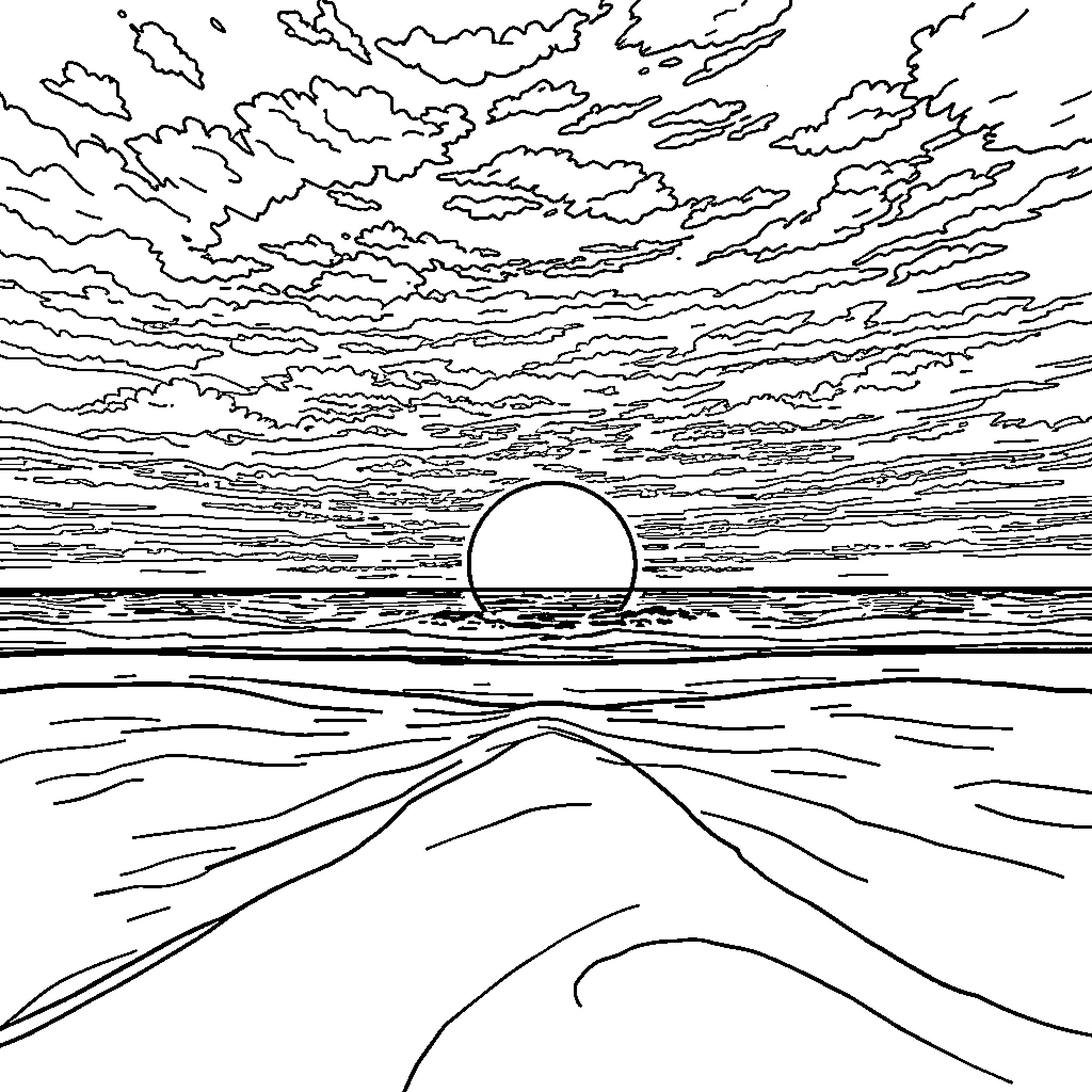 Best Sunset Coloring Pages (Free Printable PDF)