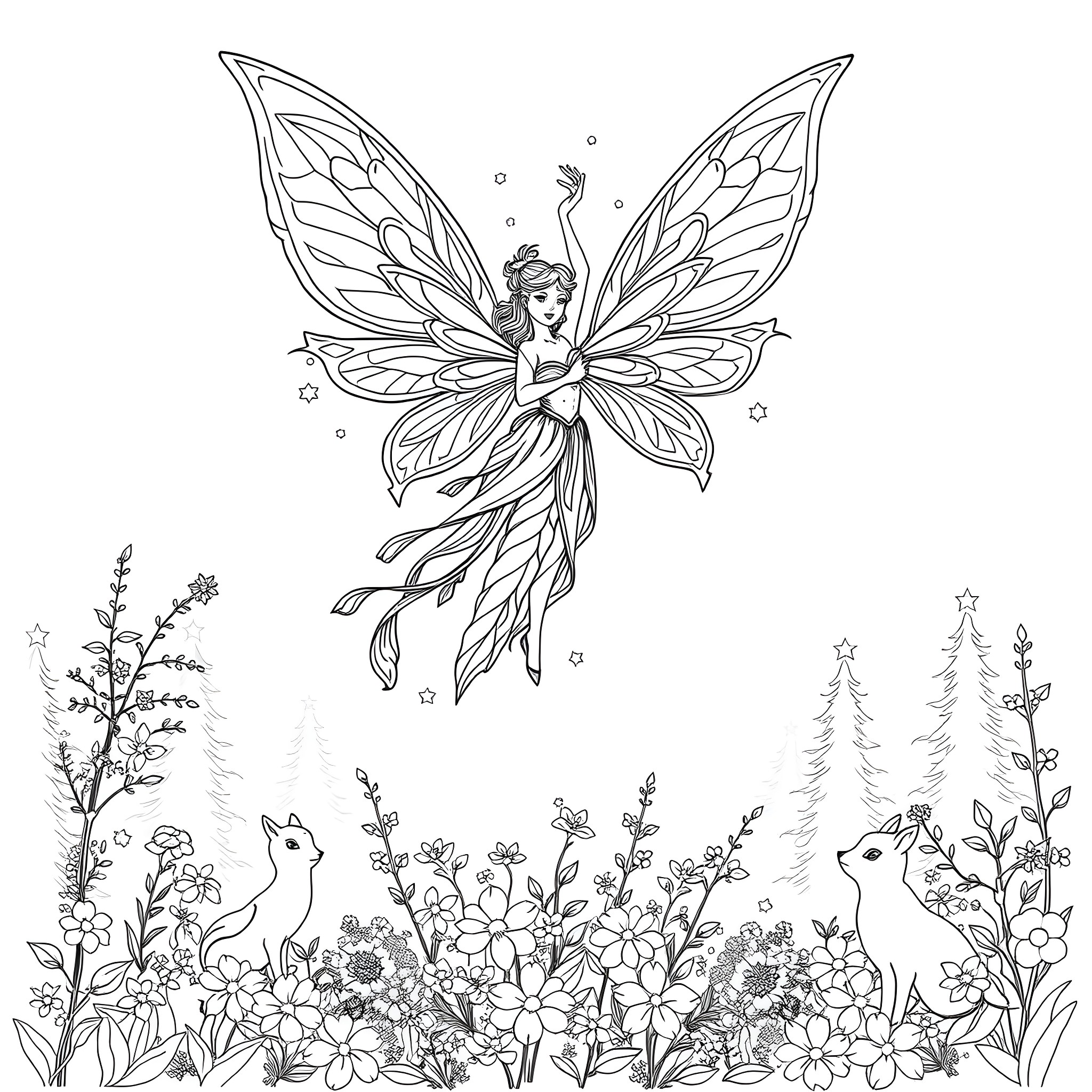 98 Best Fairy Coloring Pages (Free Printable PDFs)