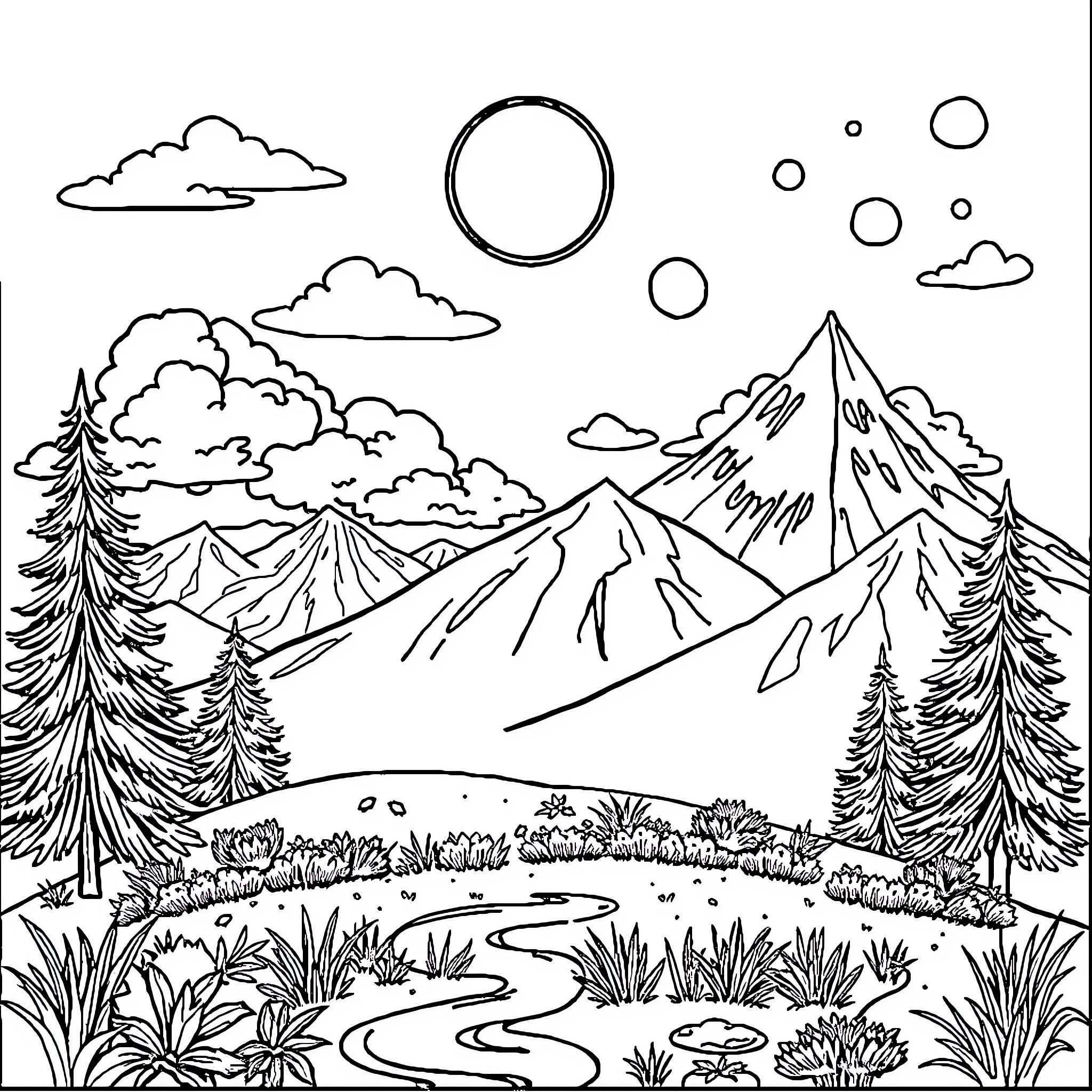 Best Landscape Coloring Pages (Free Printable PDF)