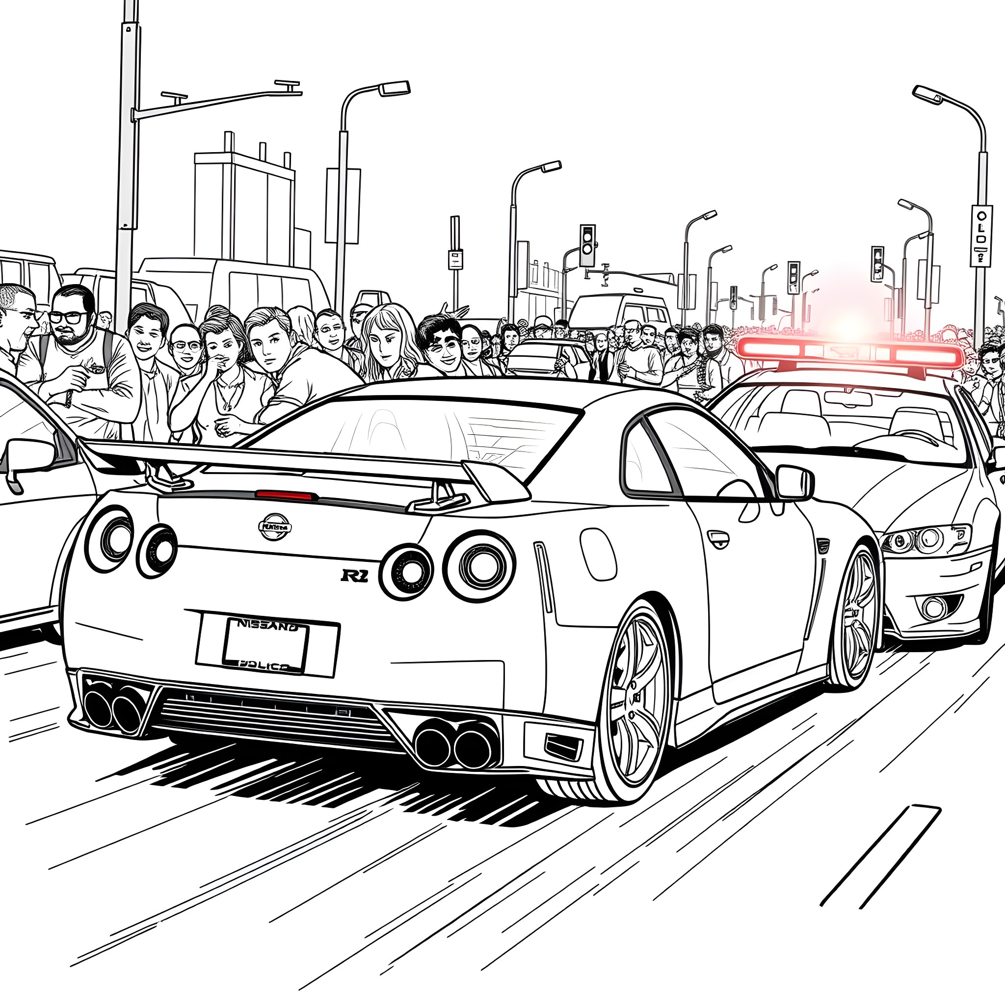 Best Nissan GTR Coloring Pages (Free Printable PDF)