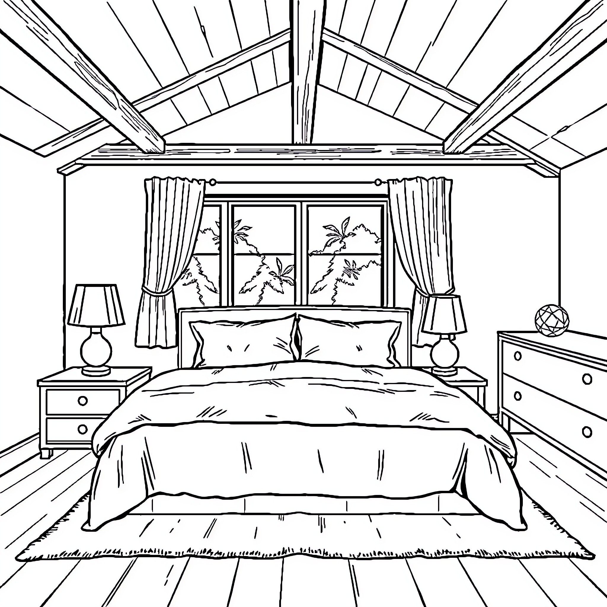 Best Bedroom Coloring Pages (Free Printable PDF)