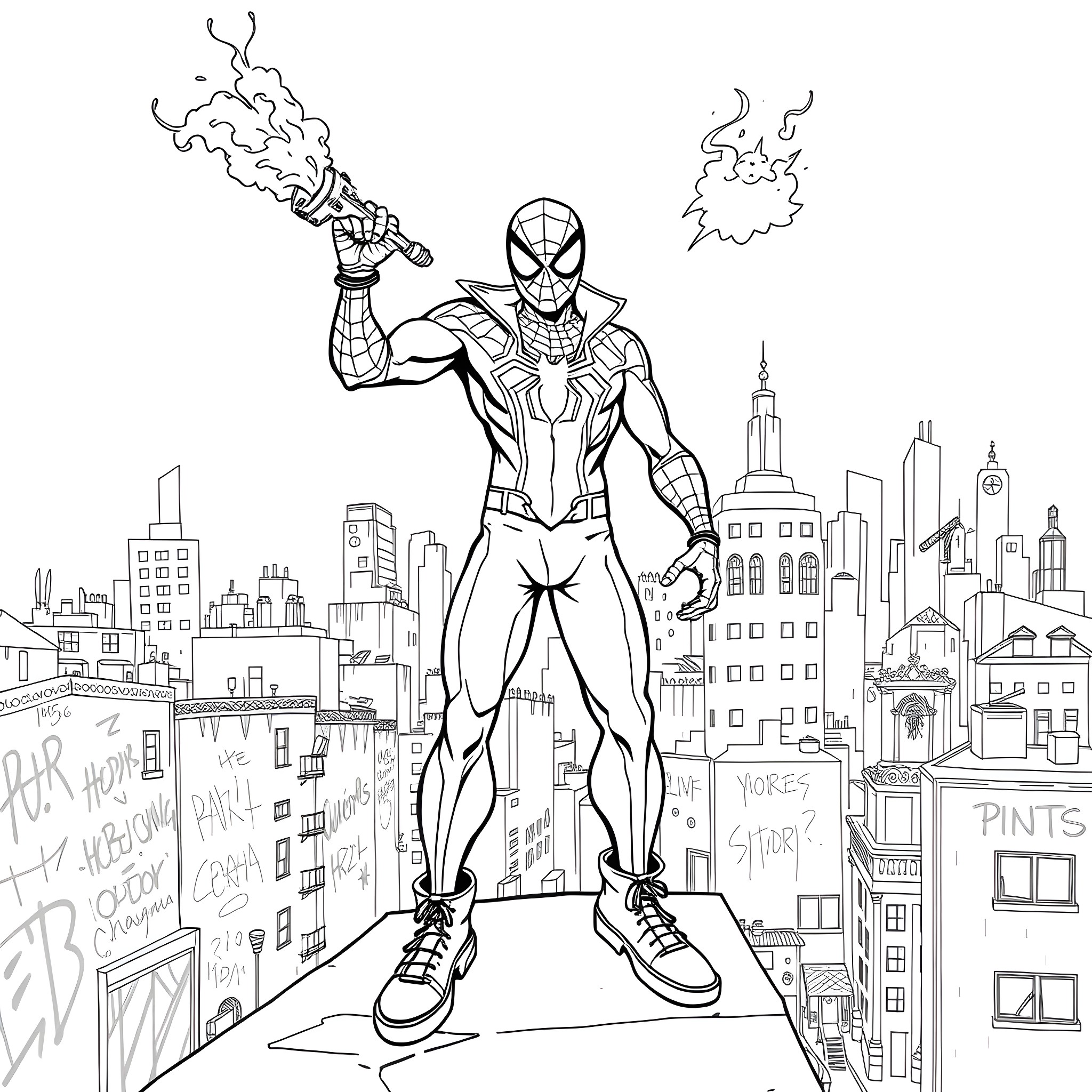 2 Best Spider Punk Coloring Pages (Free Printable PDFs)