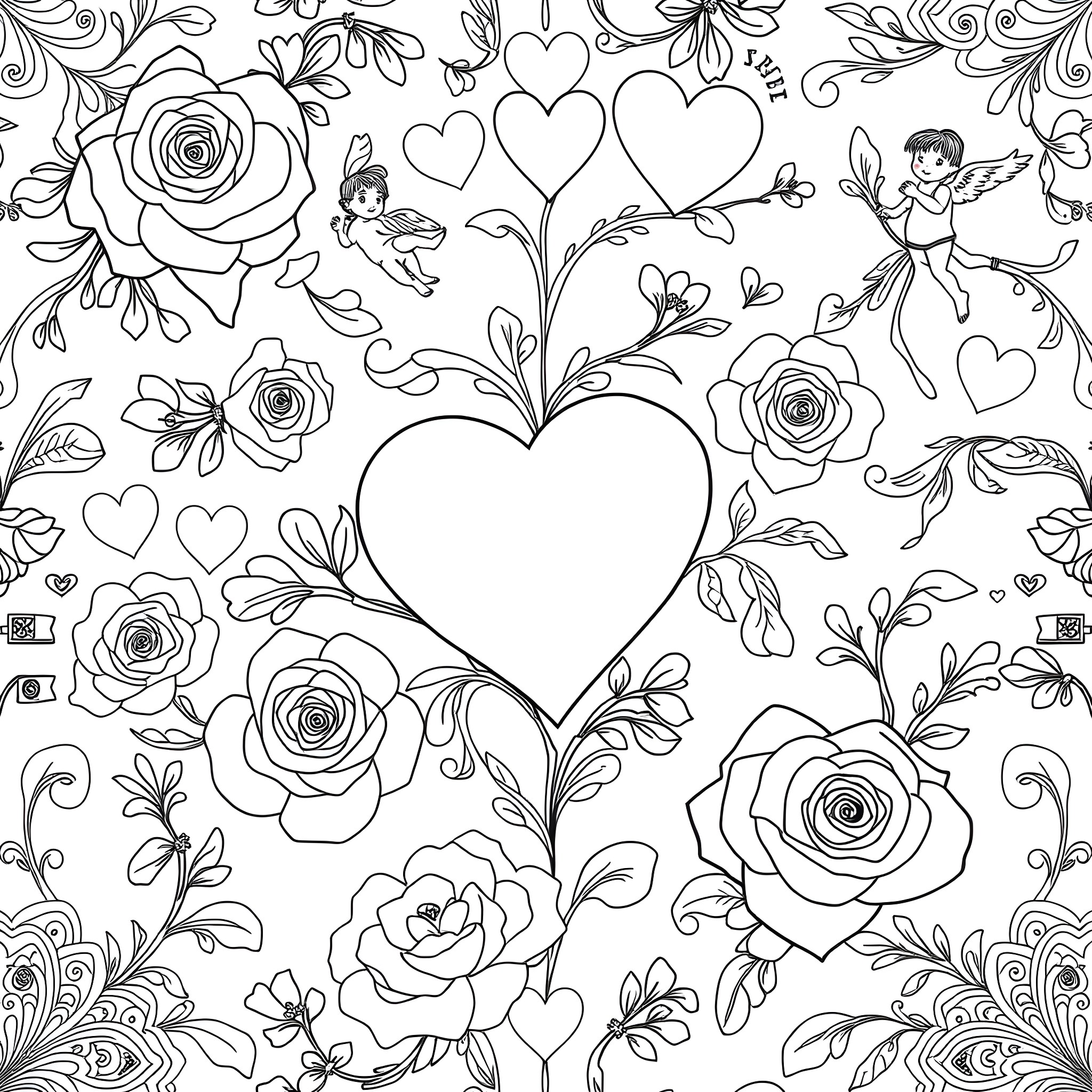 Best Valentine Coloring Pages (Free Printable PDF)