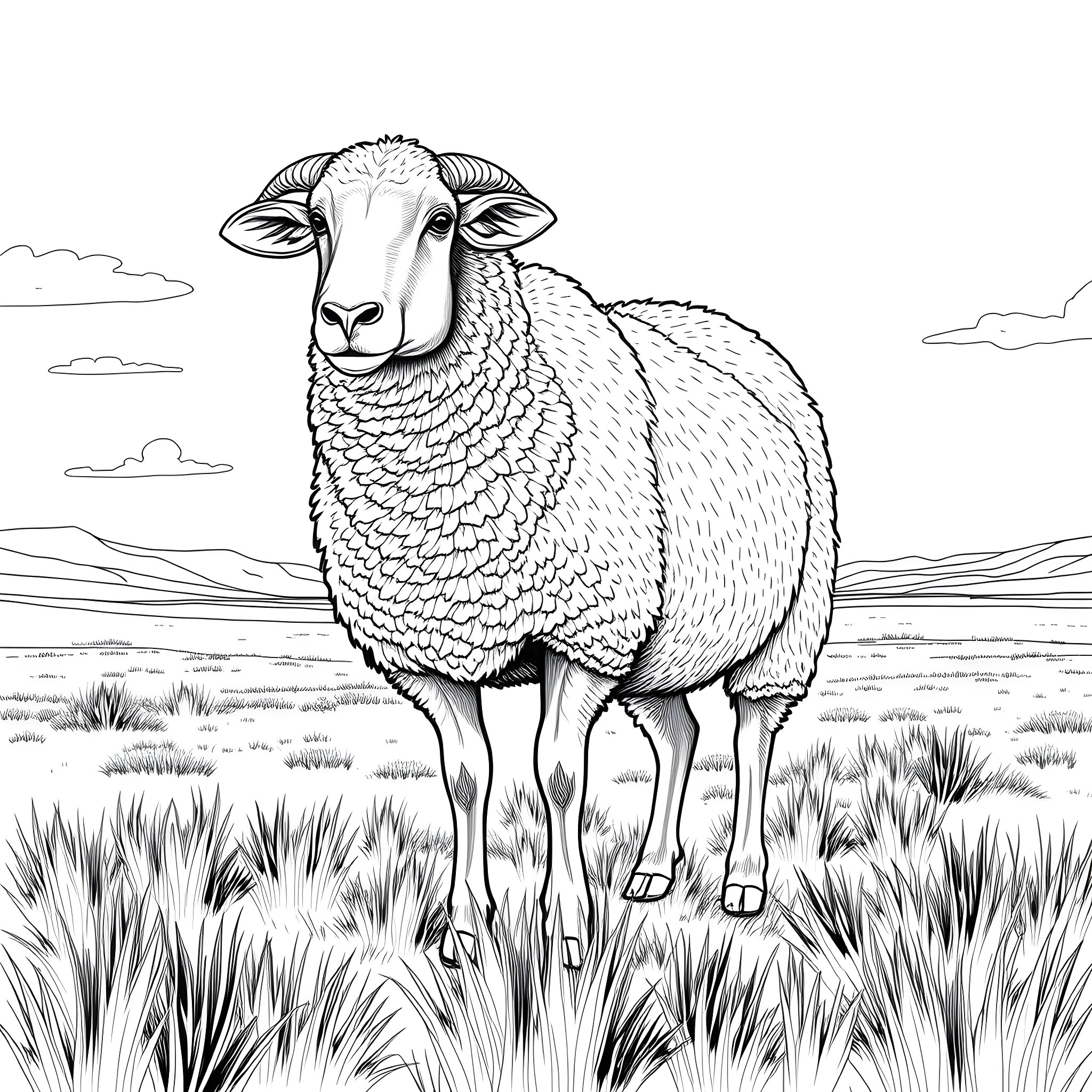 Best Sheep Coloring Pages (Free Printable PDF)