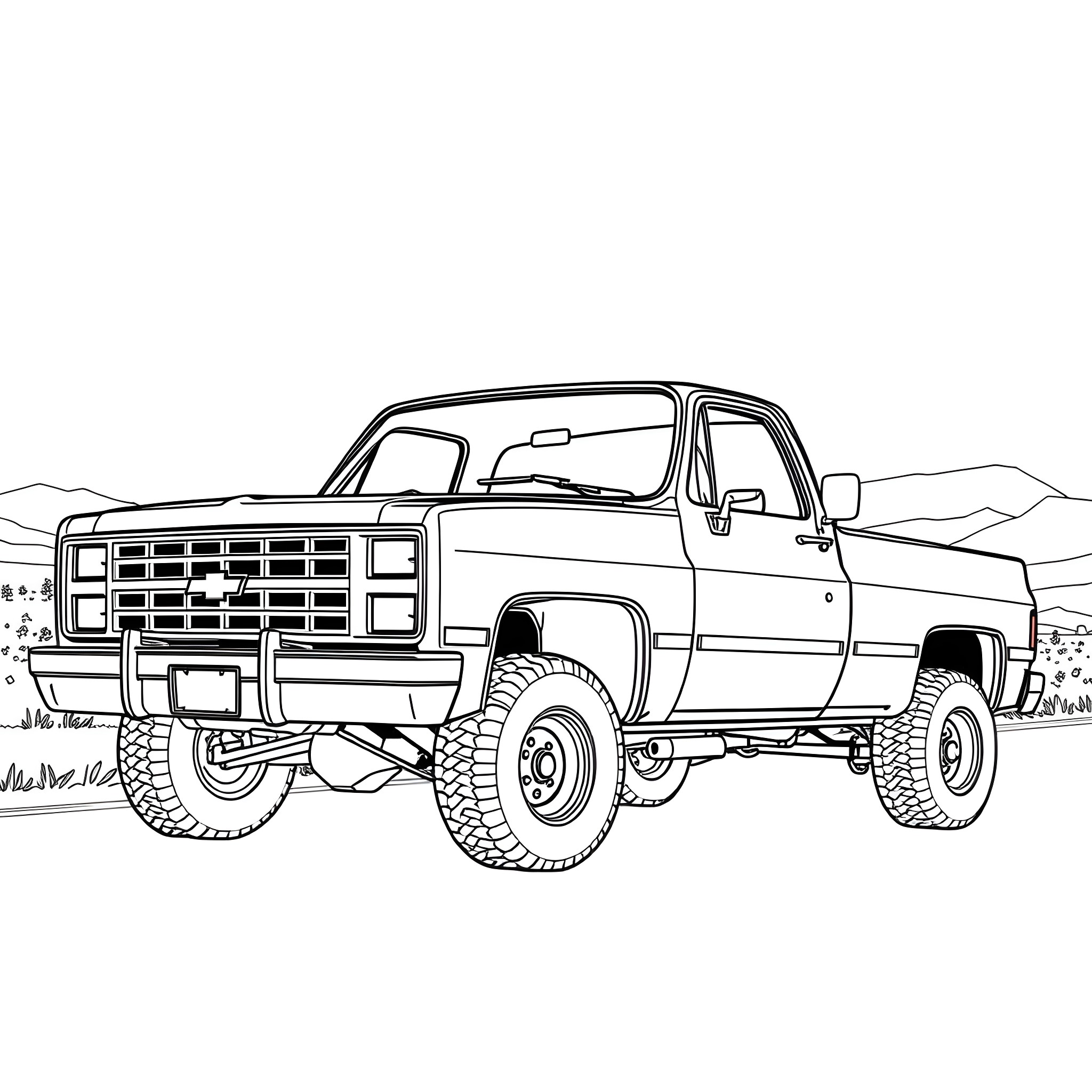 Best Chevy Truck Coloring Pages (Free Printable PDF)