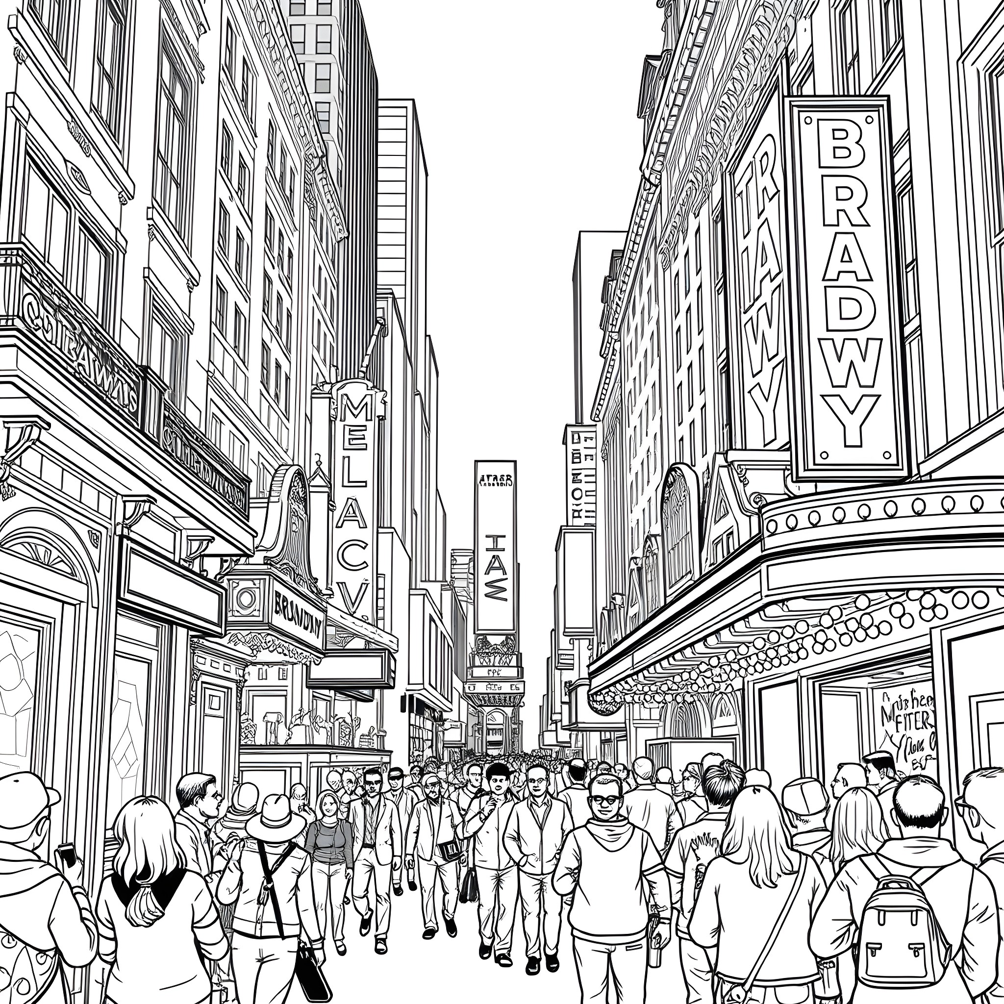 Best Broadway Coloring Pages (Free Printable PDF)