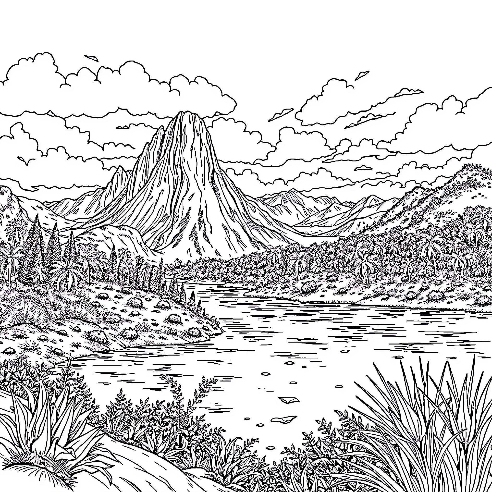 Best Mountain Coloring Pages (Free Printable PDF)