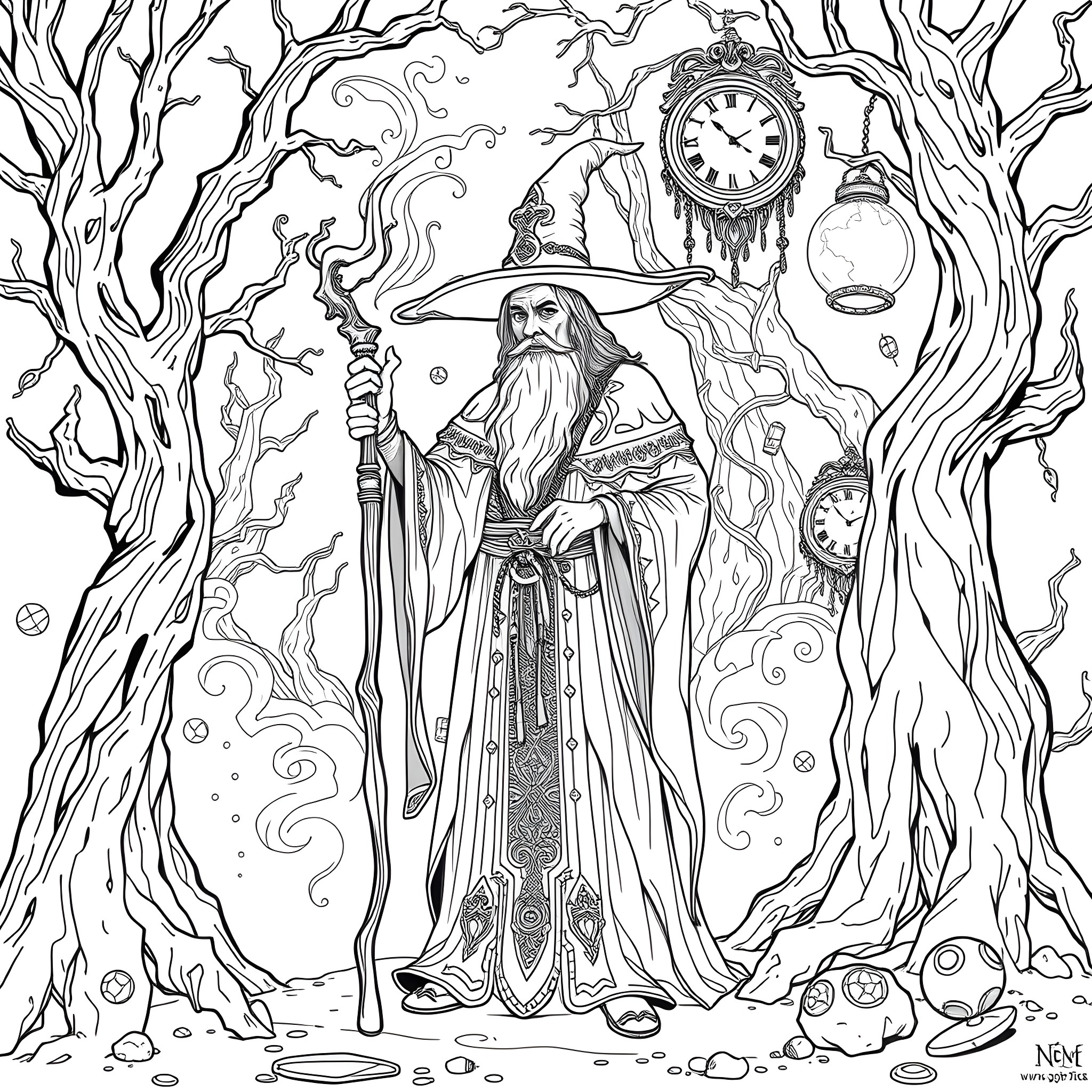 9 Best Wizard Coloring Pages (Free Printable PDFs)