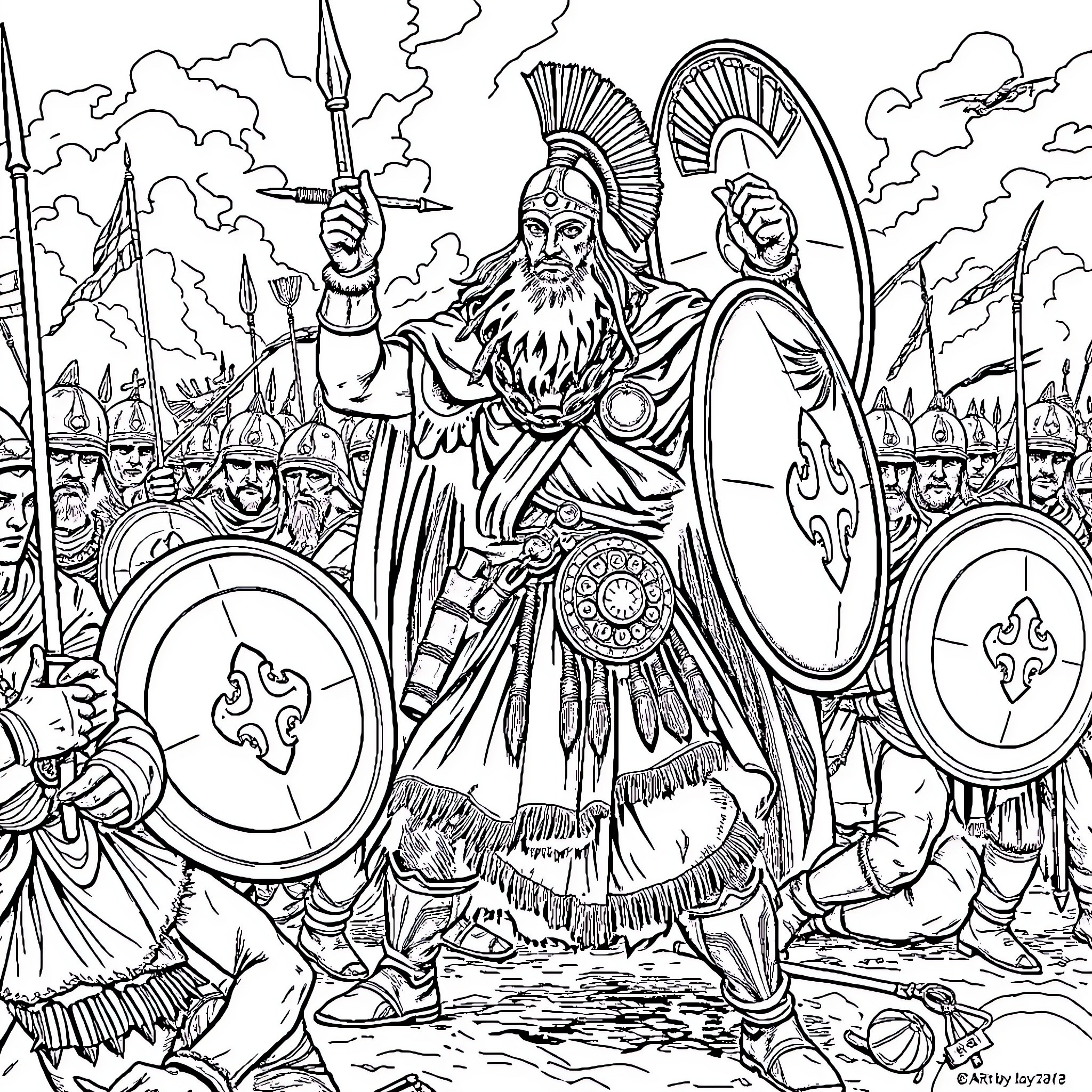 Best Warrior Coloring Pages (Free Printable PDF)