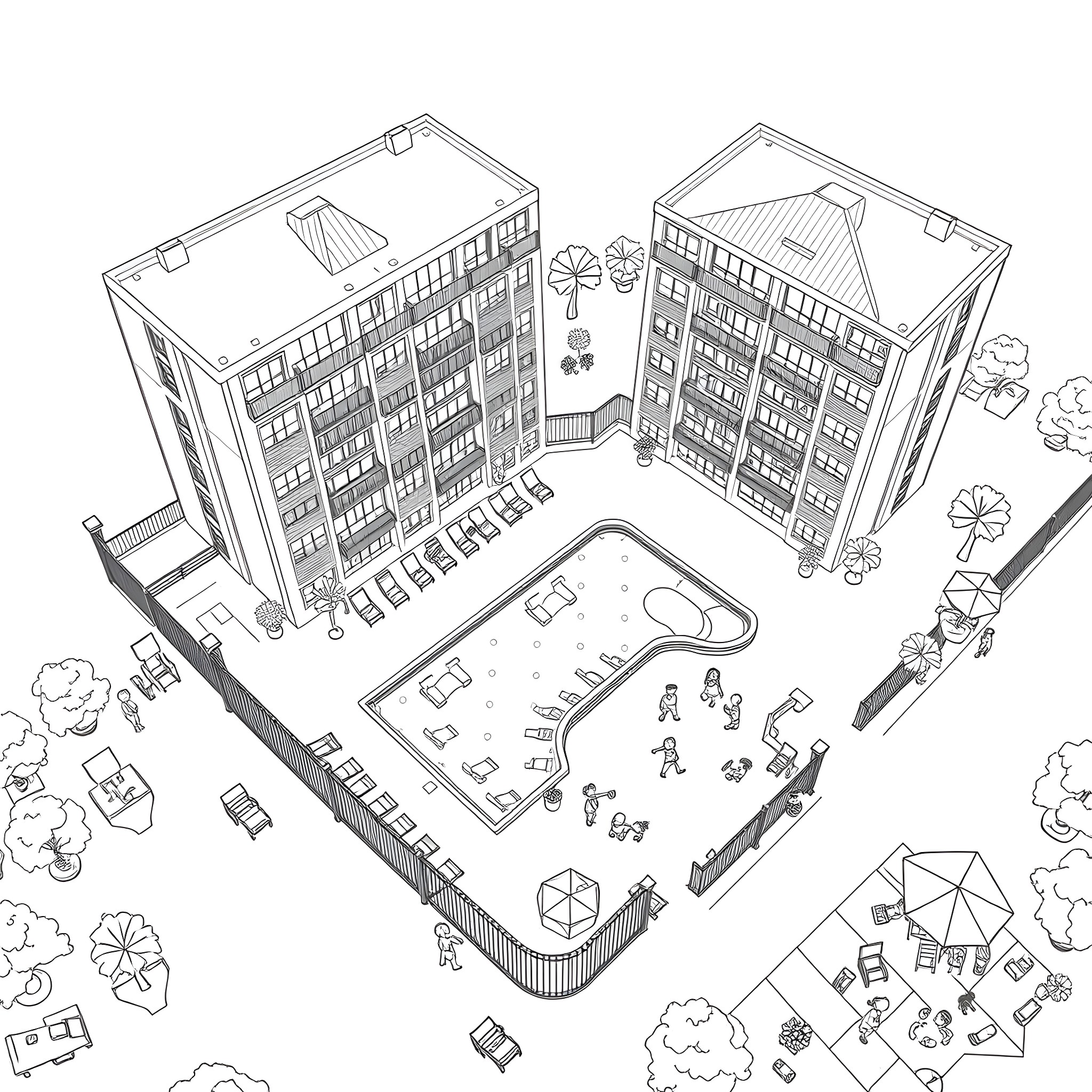 Best Apartment Coloring Pages (Free Printable PDF)