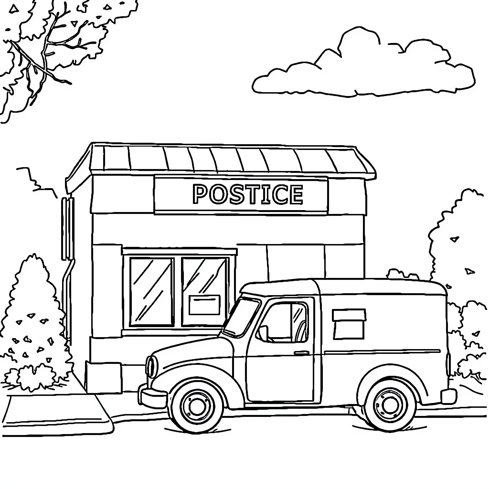 Best Post Office Coloring Pages (Free Printable PDF)