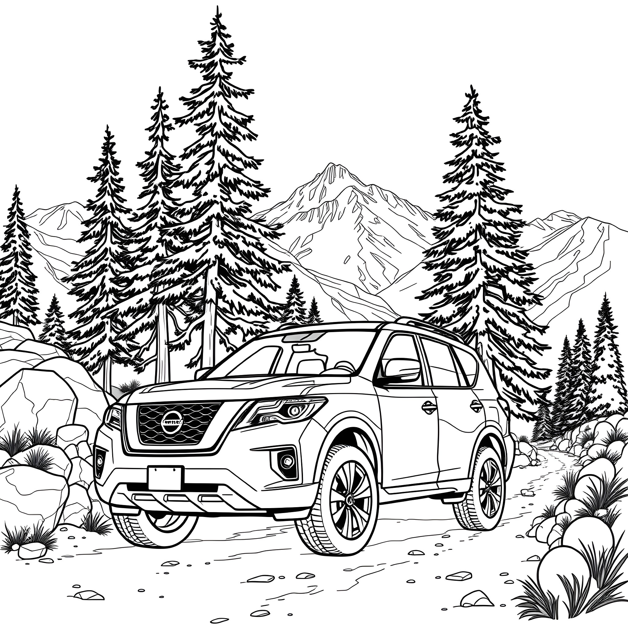 Best Nissan SUV Coloring Pages (Free Printable PDF)