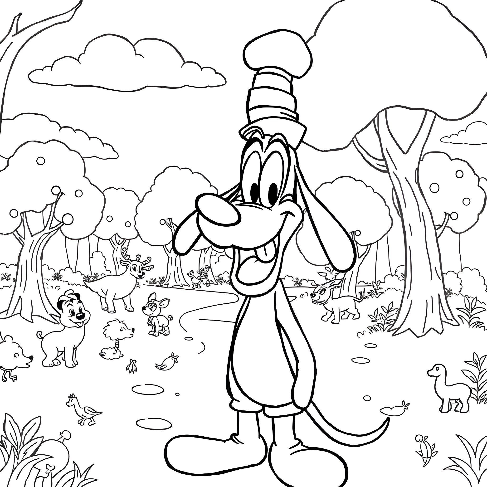 40 Best Goofy Coloring Pages (Free Printable PDFs)