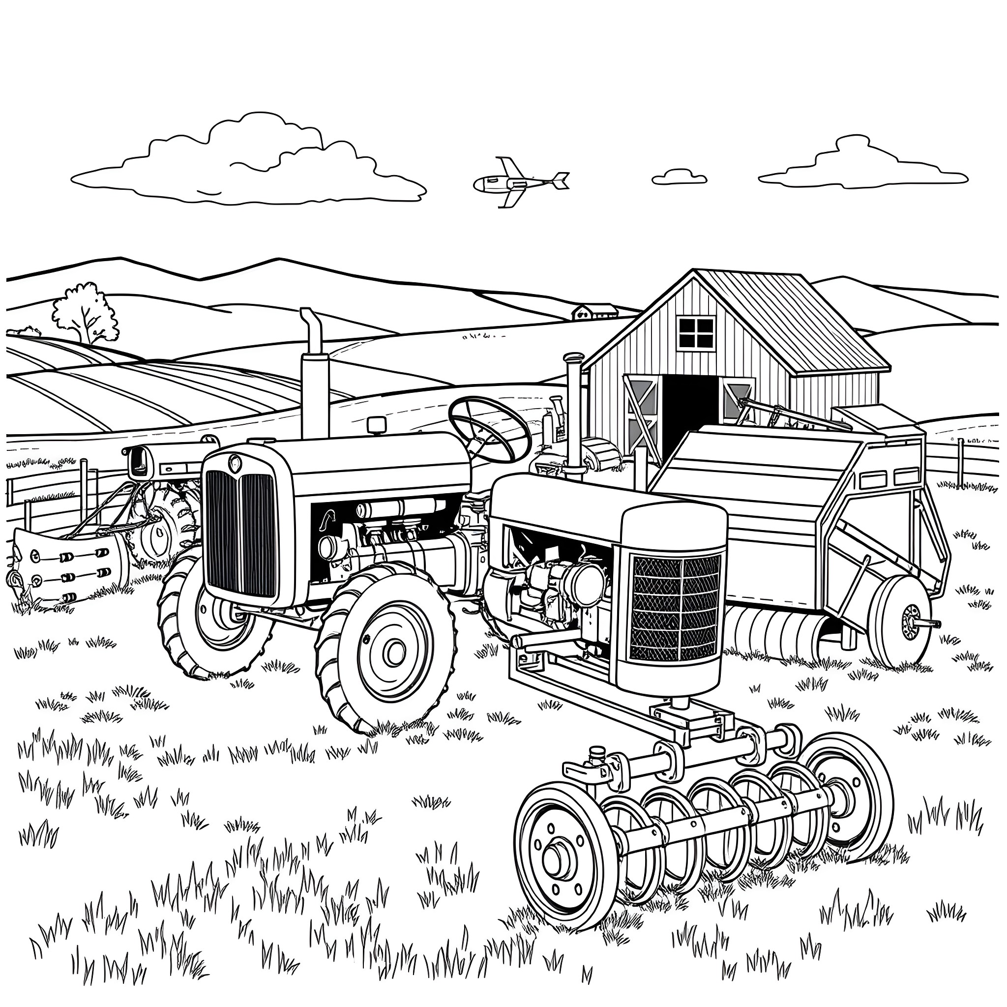 7 Best Farm Equipment Coloring Pages (Free Printable PDFs)