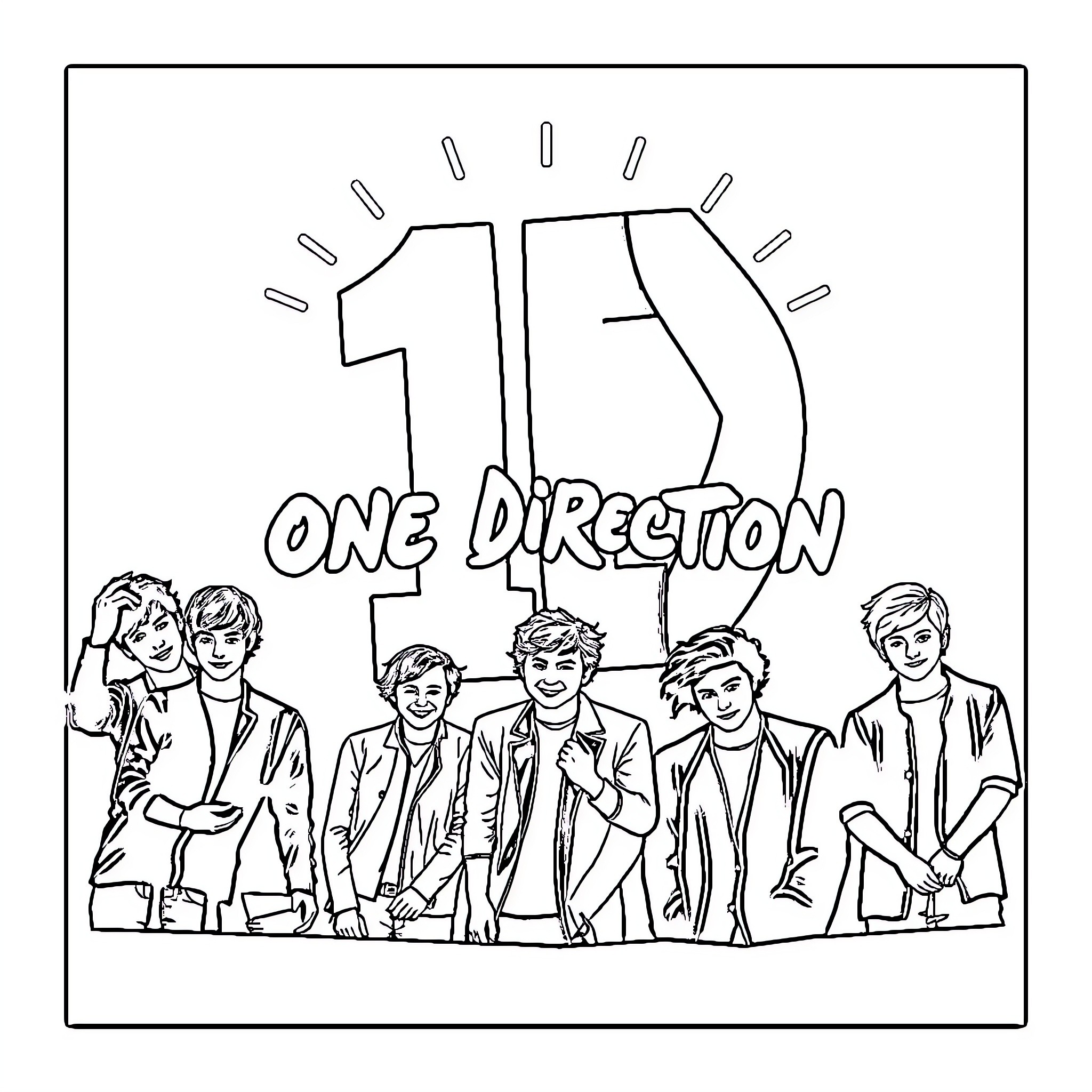 Best One Direction Coloring Pages (Free Printable PDF)