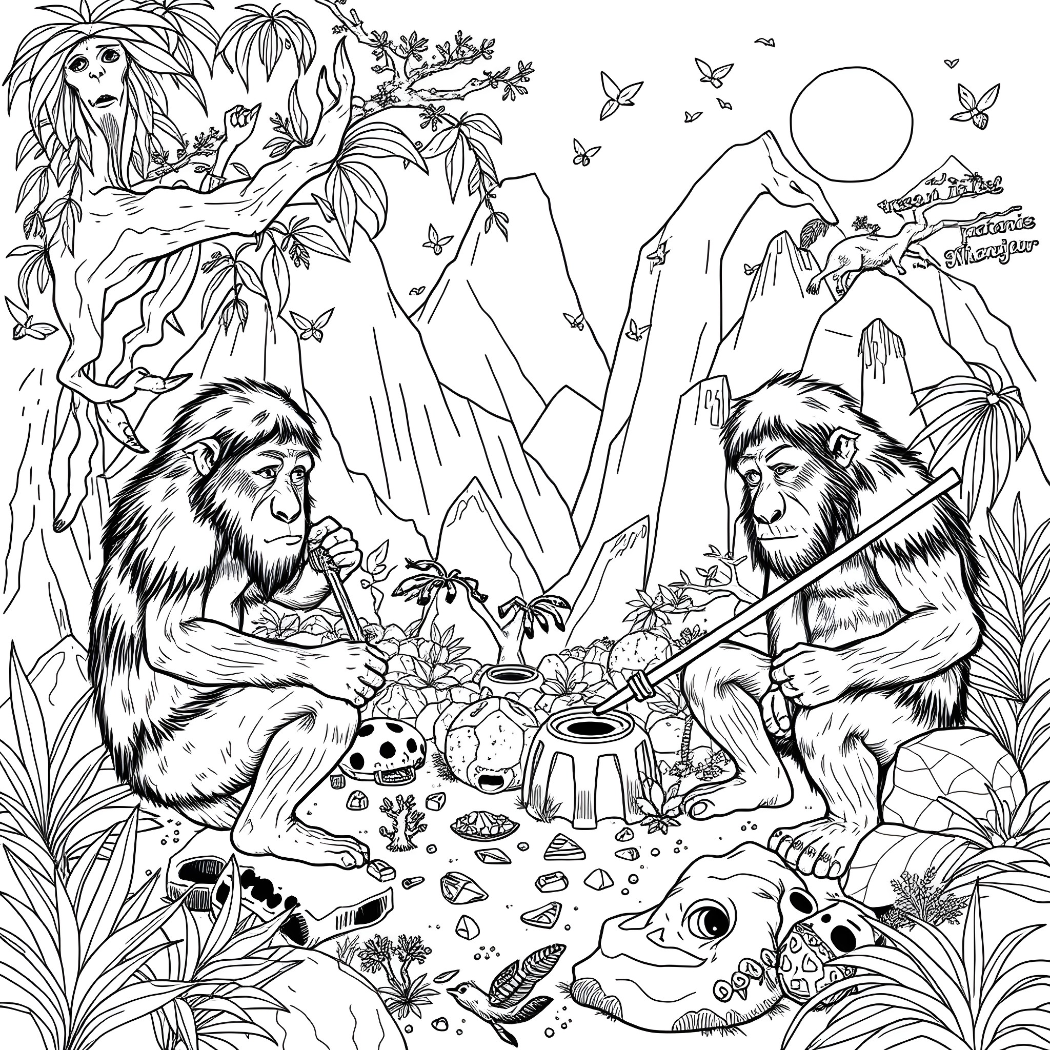 Best Neanderthal Coloring Pages (Free Printable PDF)