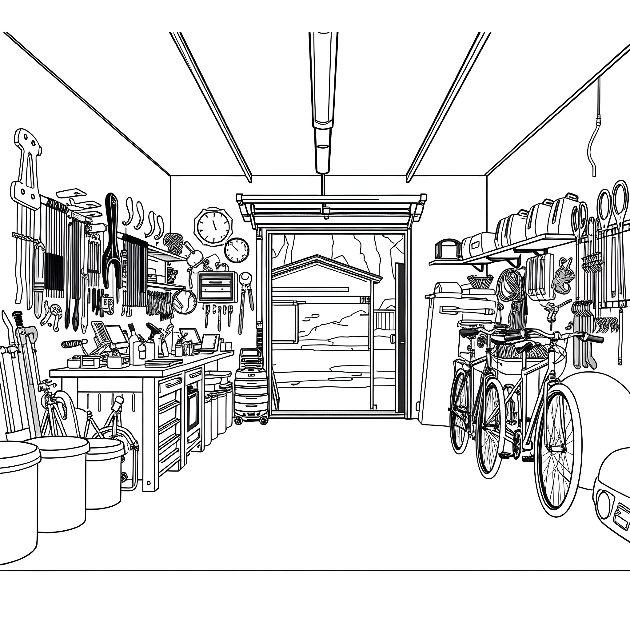 Best Garage Coloring Pages (Free Printable PDF)