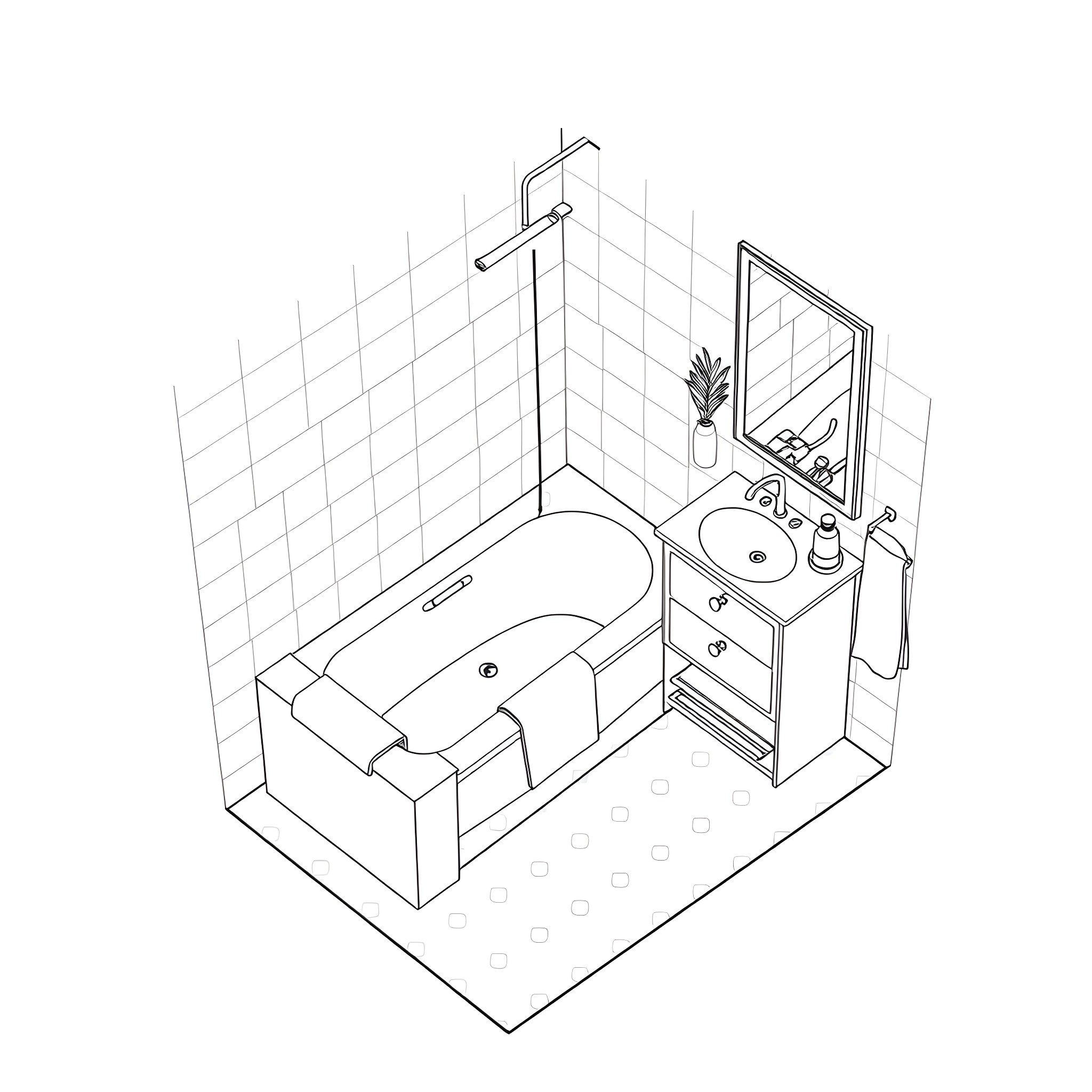 Best Bathroom Coloring Pages (Free Printable PDF)