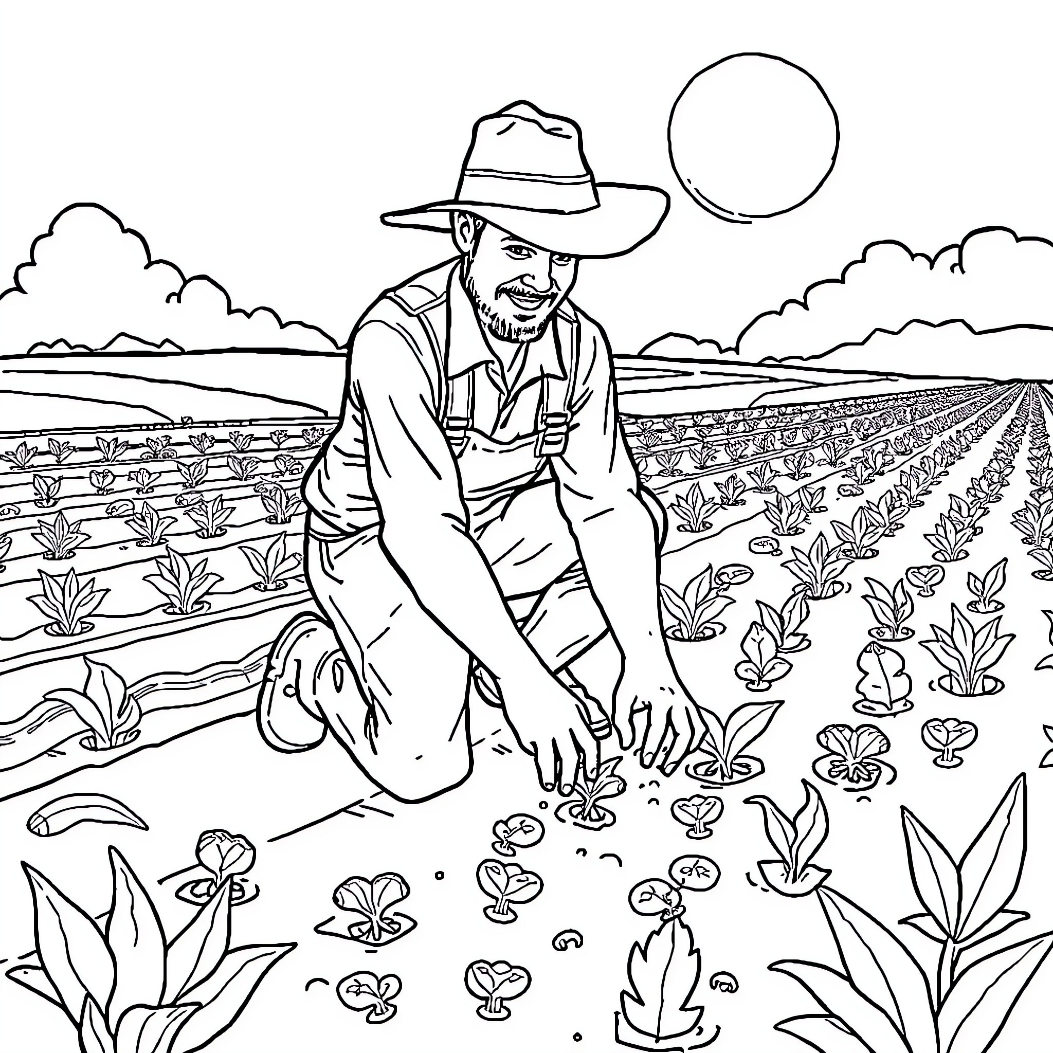 Best Farmer Coloring Pages (Free Printable PDF)