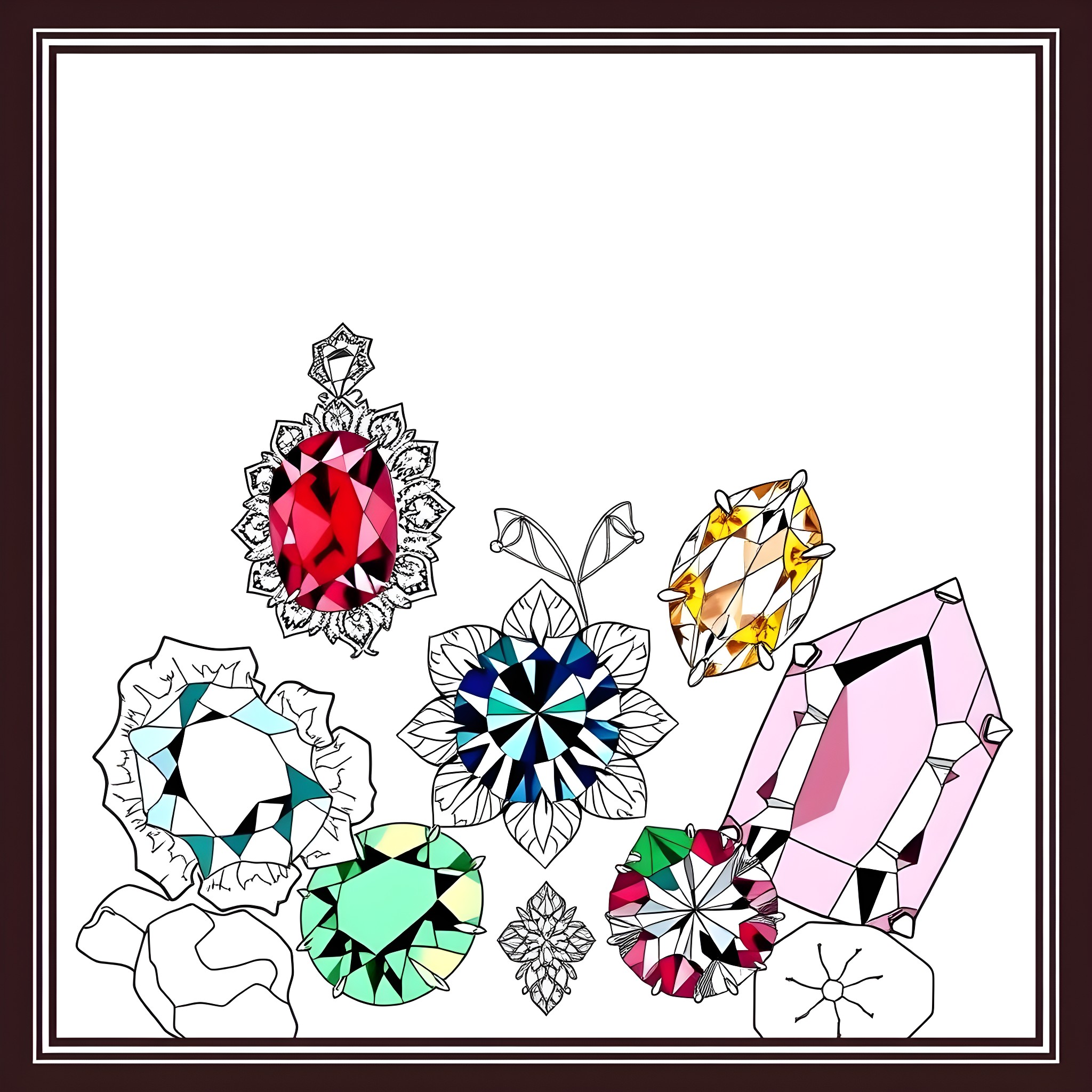 Best Gemstone Coloring Pages (Free Printable PDF)