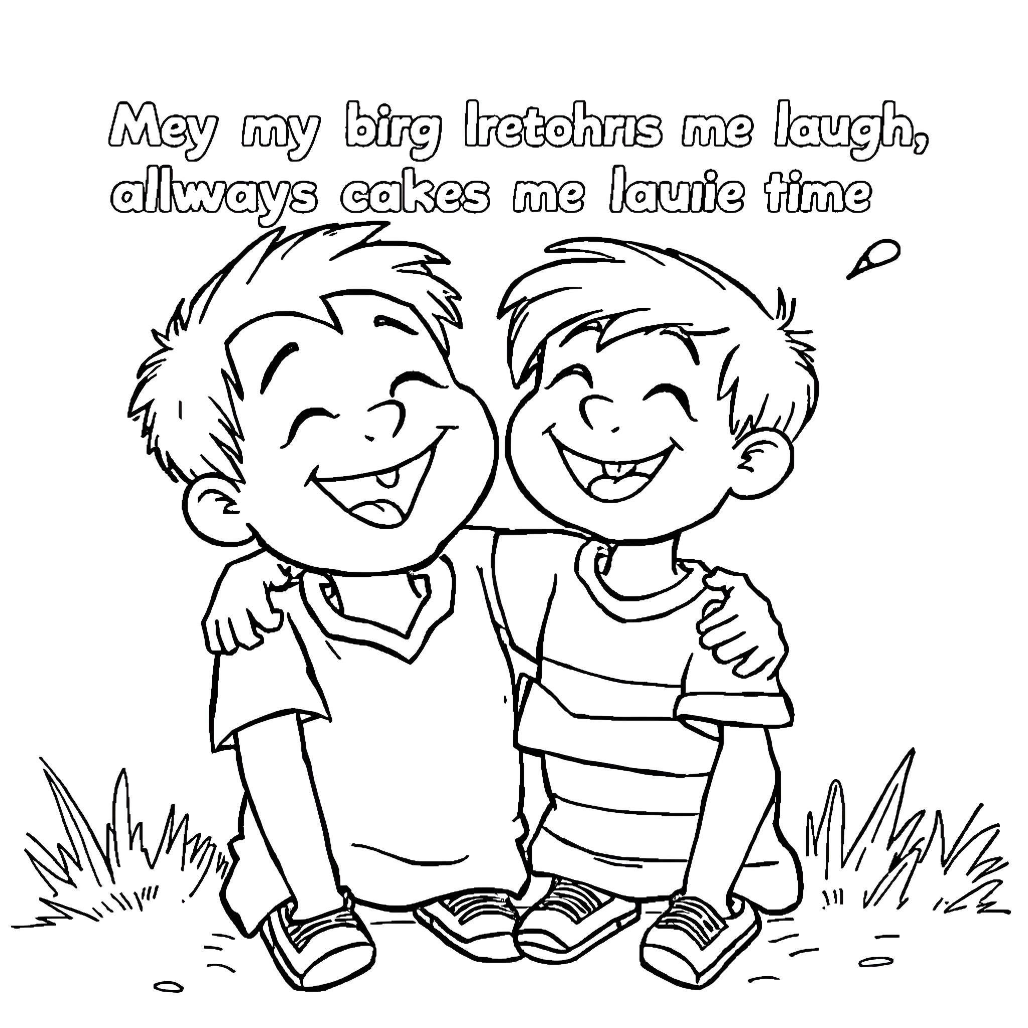 Best Brother Coloring Pages (Free Printable PDF)