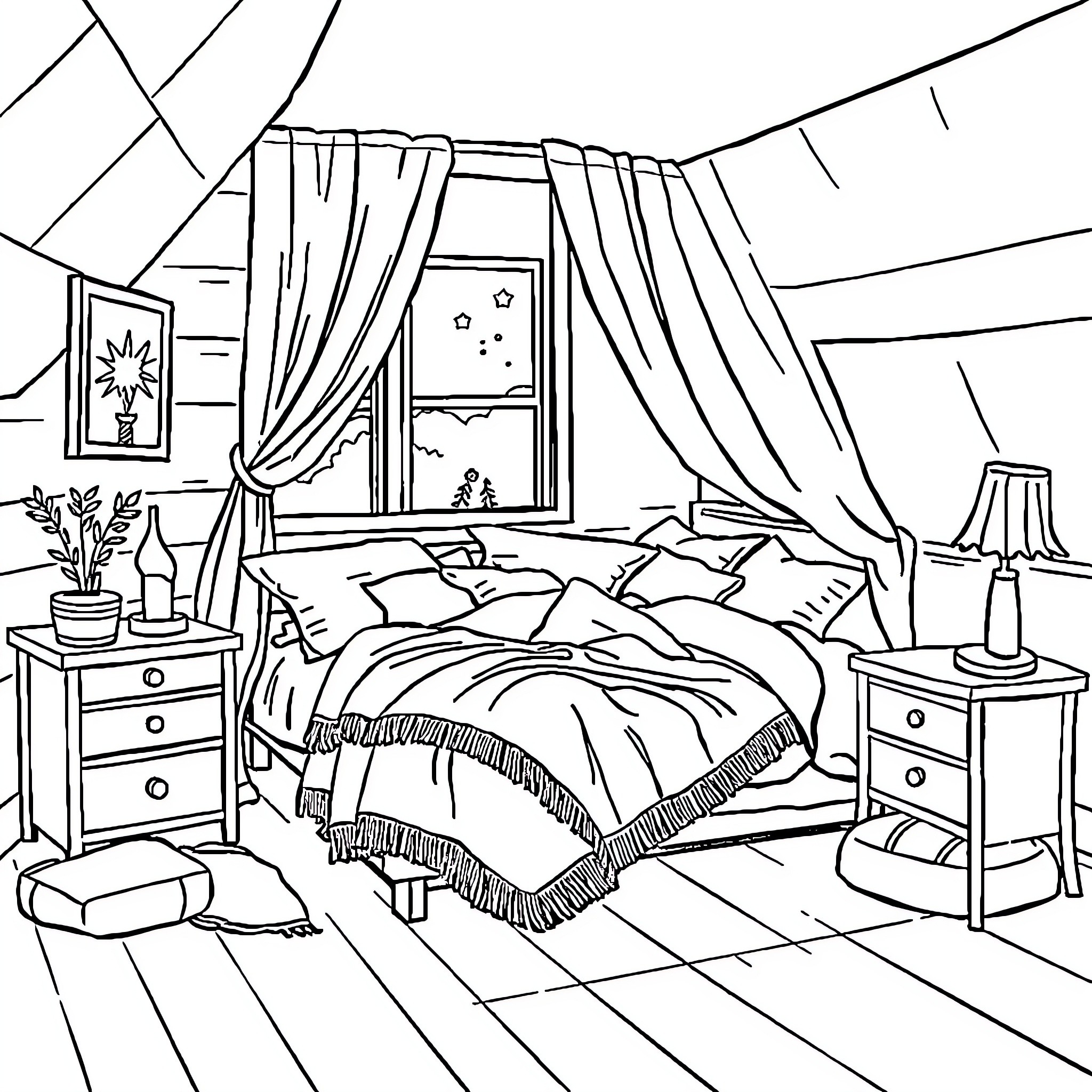Best Bedroom Coloring Pages (Free Printable PDF)