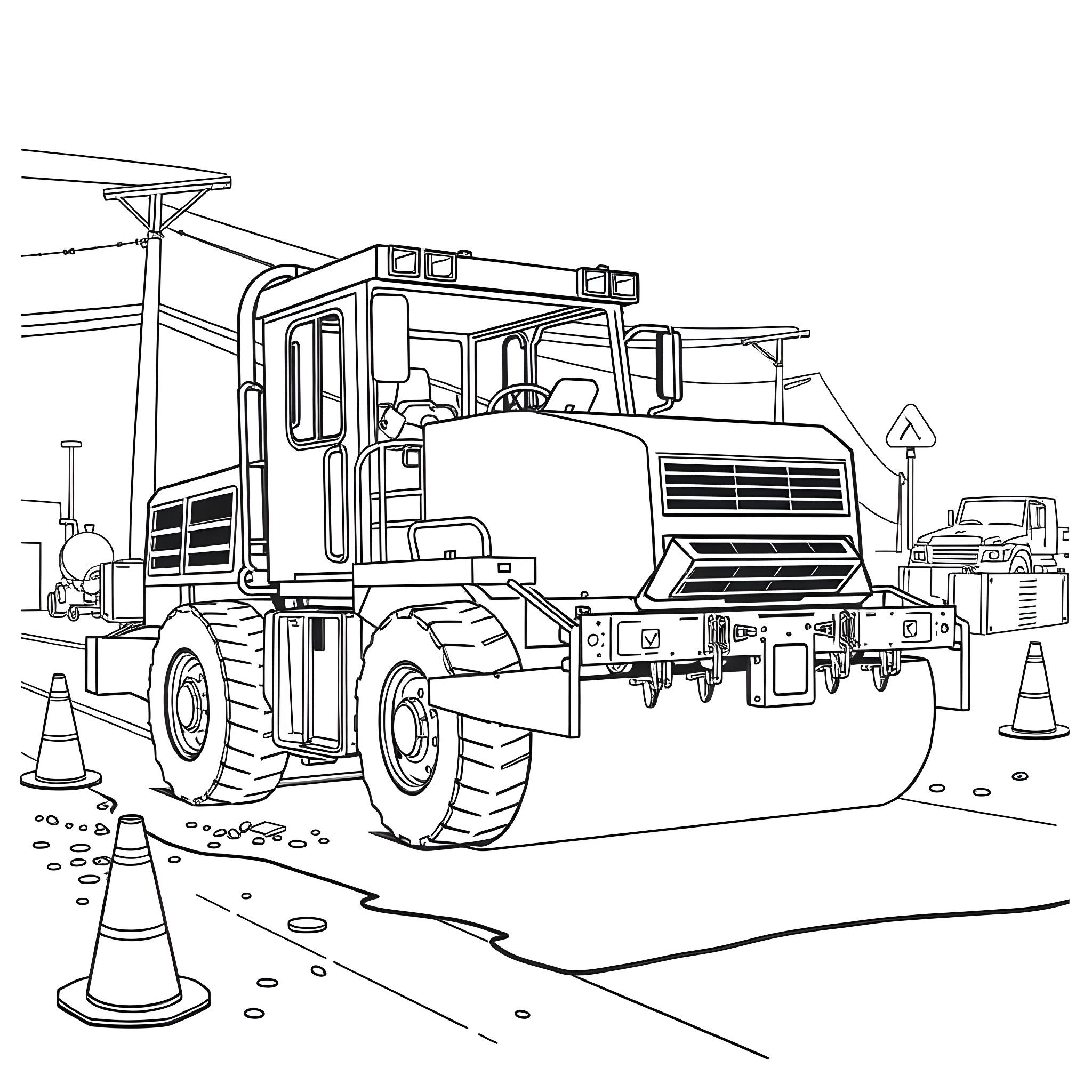 37 Best Asphalt Paver Coloring Pages (Free Printable PDFs)