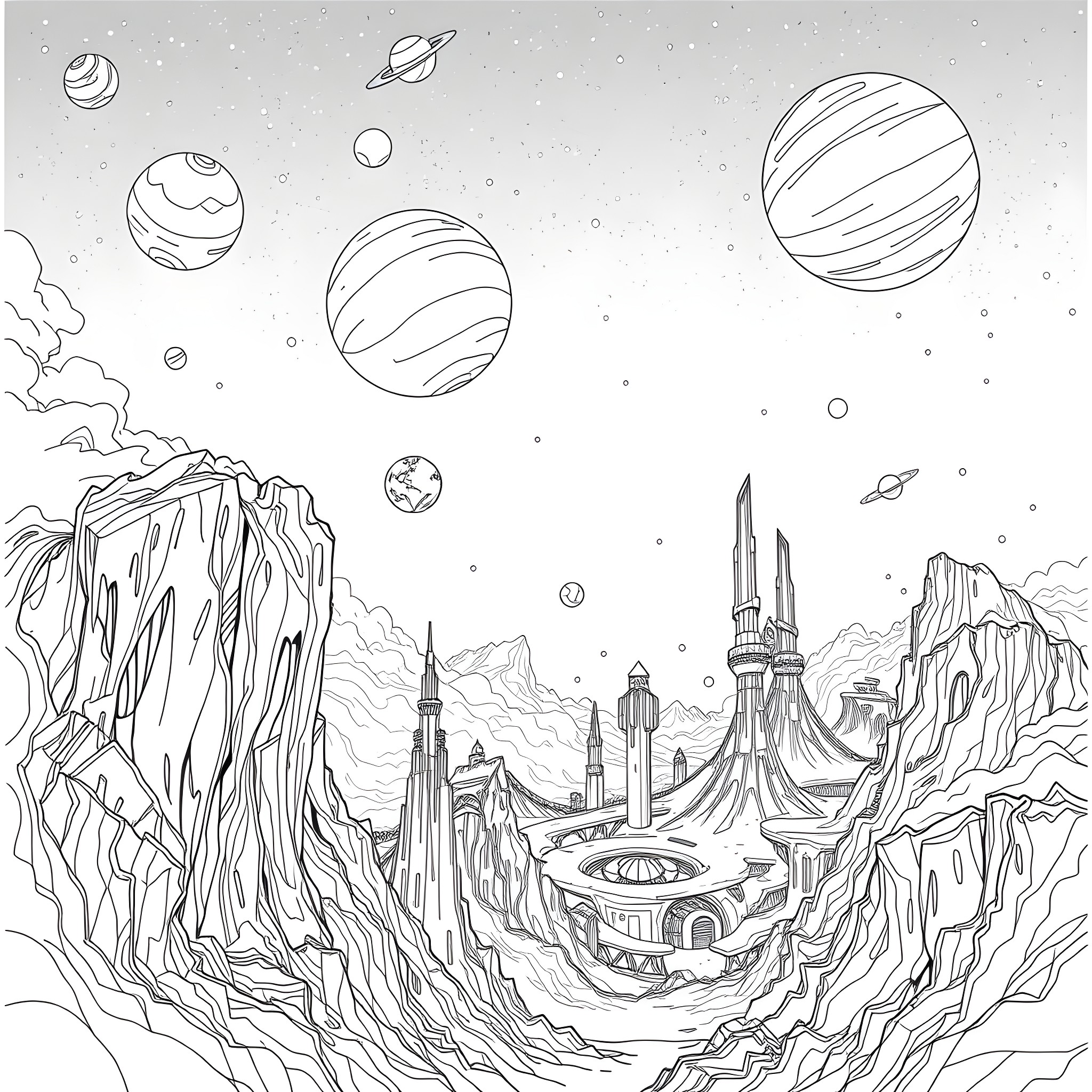 Best Space Coloring Pages (Free Printable PDF)