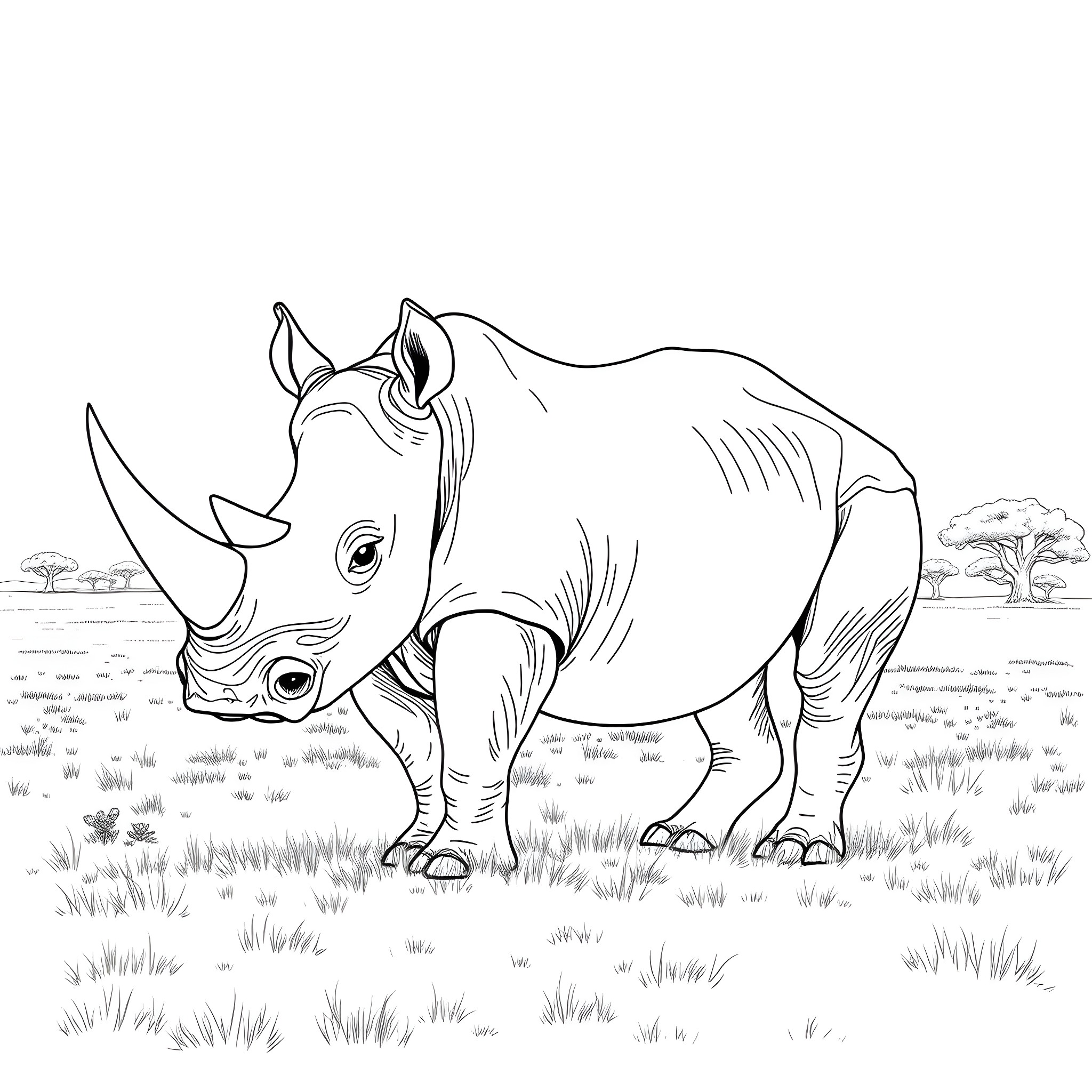 25 Best Rhinoceros Coloring Pages (Free Printable PDFs)