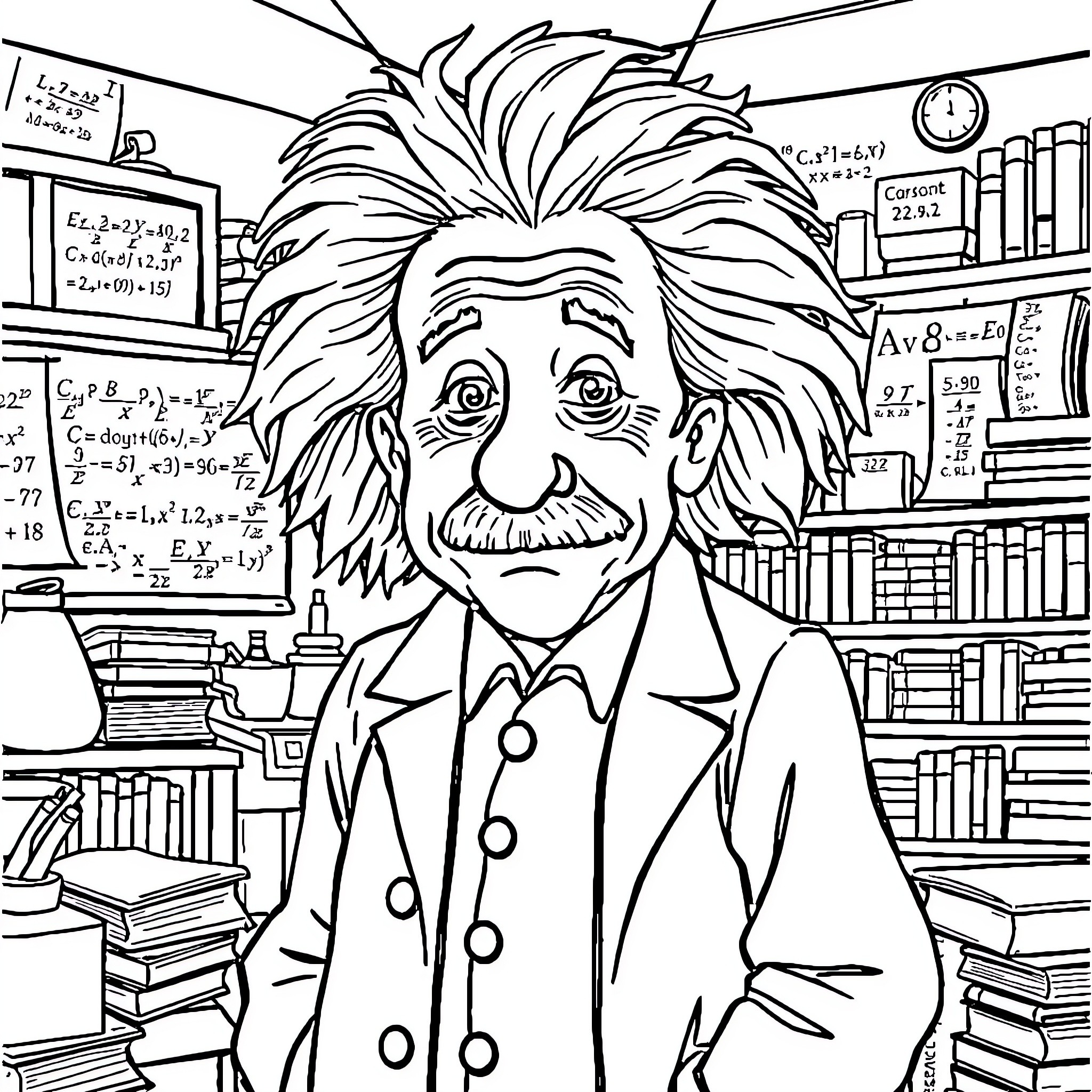 Best Albert Einstein Coloring Pages (Free Printable PDF)