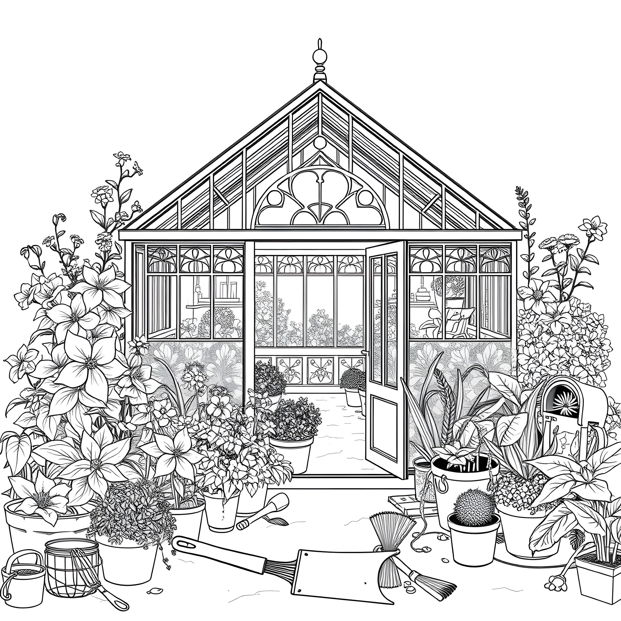 Best Greenhouse Coloring Pages (Free Printable PDF)