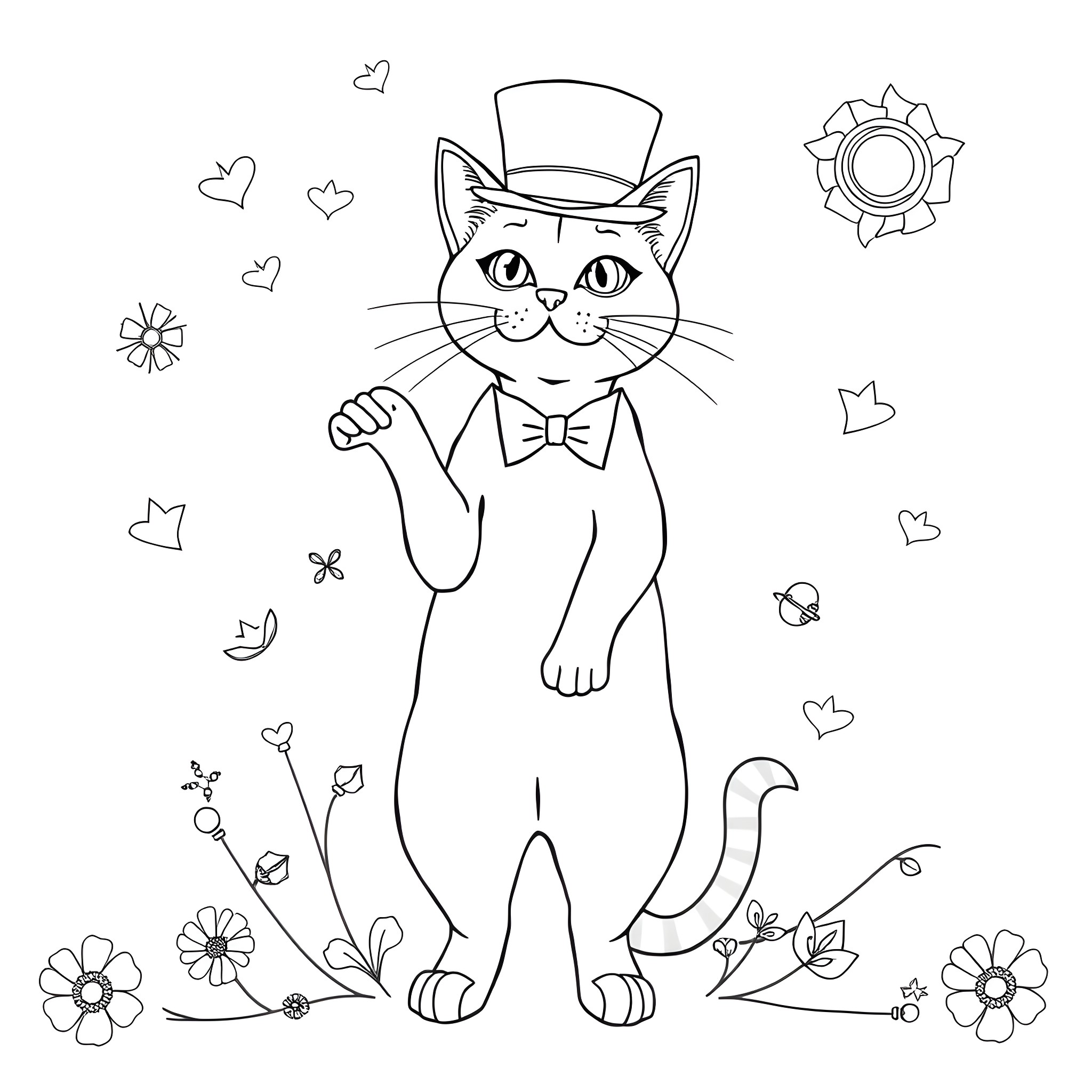Best Tuxedo Cat Coloring Pages (Free Printable PDF)