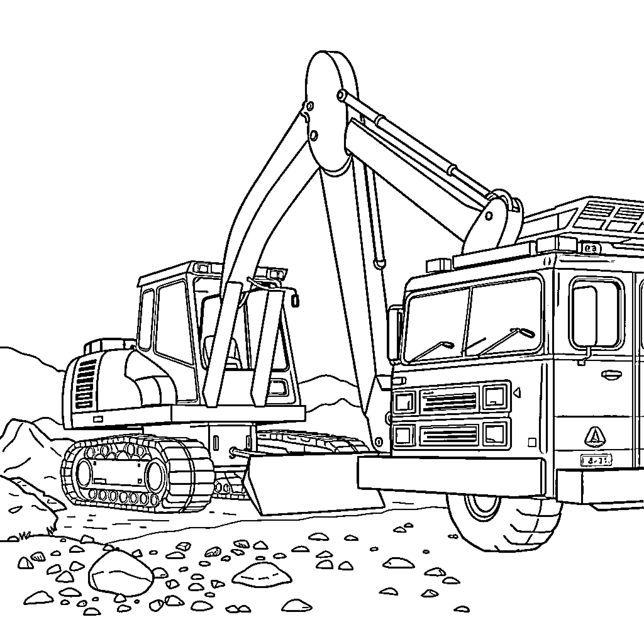 Best Digger Coloring Pages (Free Printable PDF)
